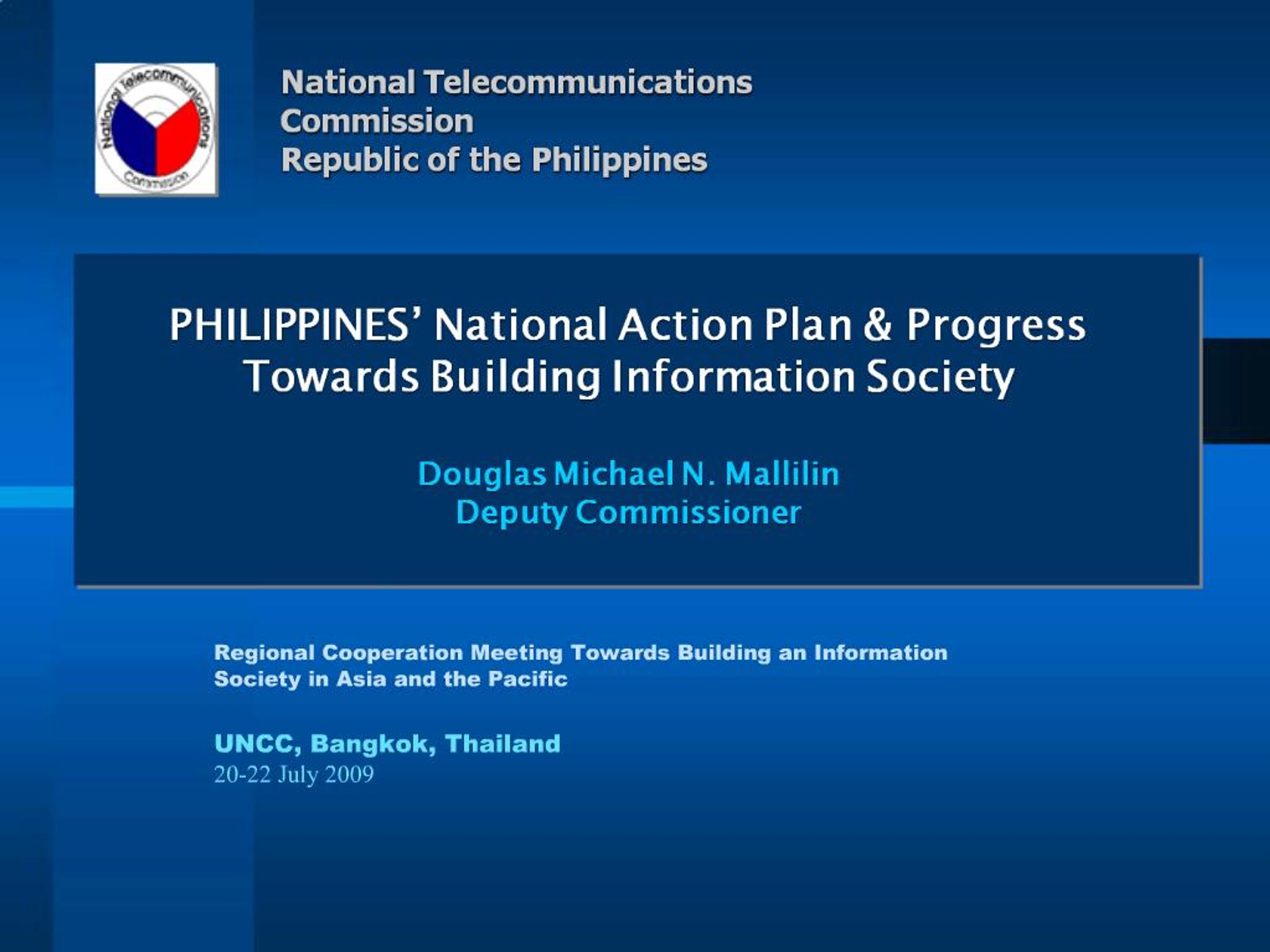 PPT - National Telecommunications Commission Republic of the ...