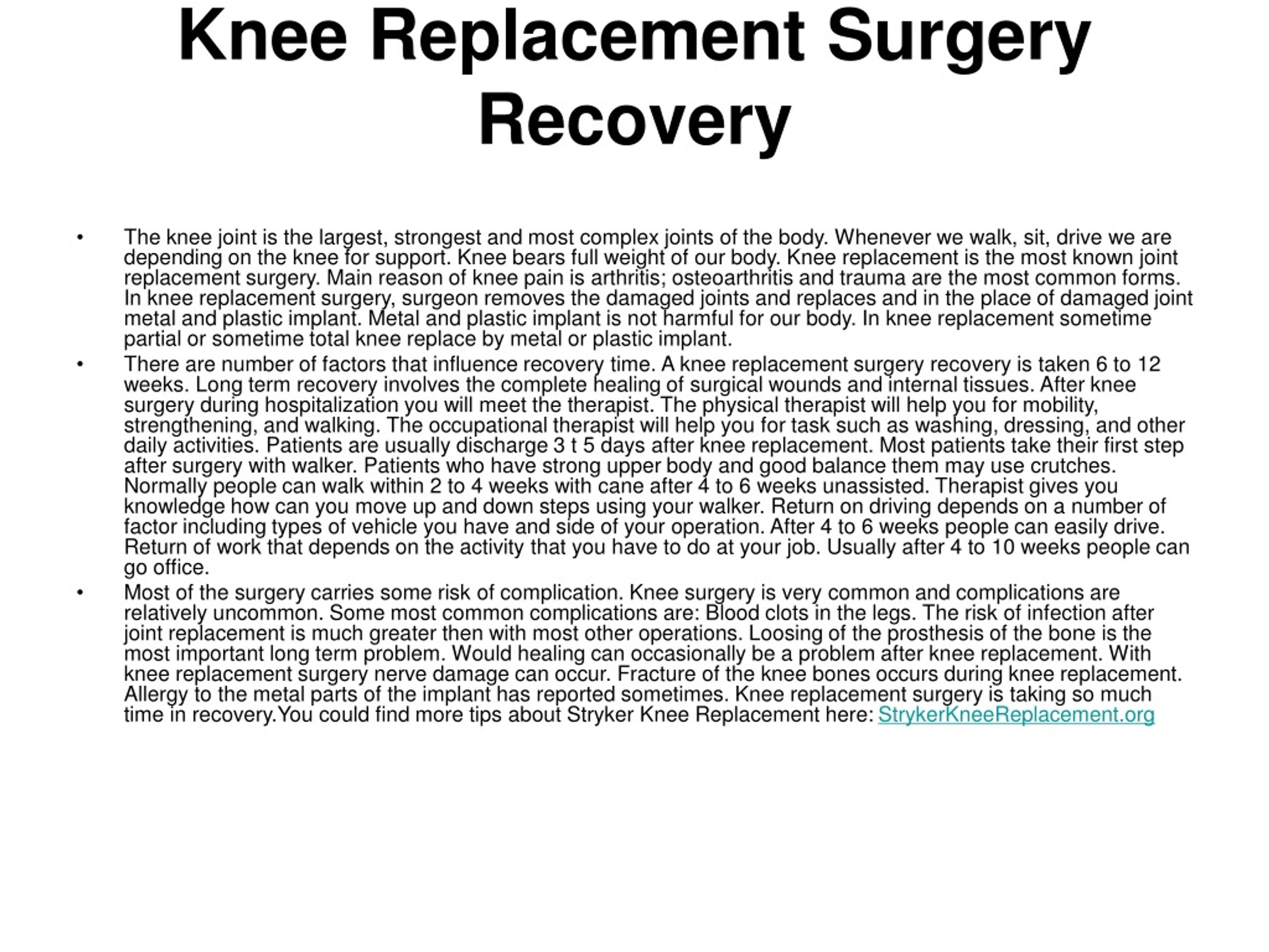 PPT - stryker knee replacement PowerPoint Presentation, free download ...