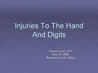 PPT - Hand injuries PowerPoint Presentation, free download - ID:3530668