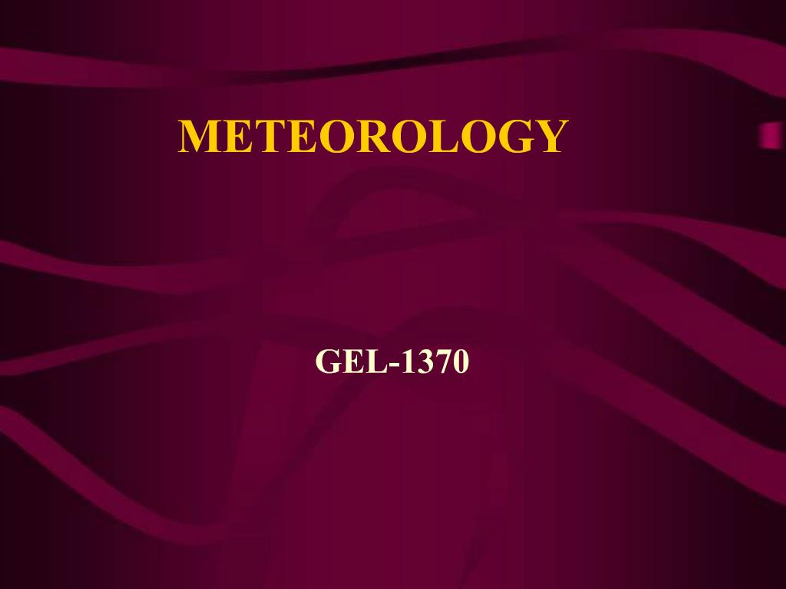PPT - METEOROLOGY PowerPoint Presentation, free download - ID:1286123