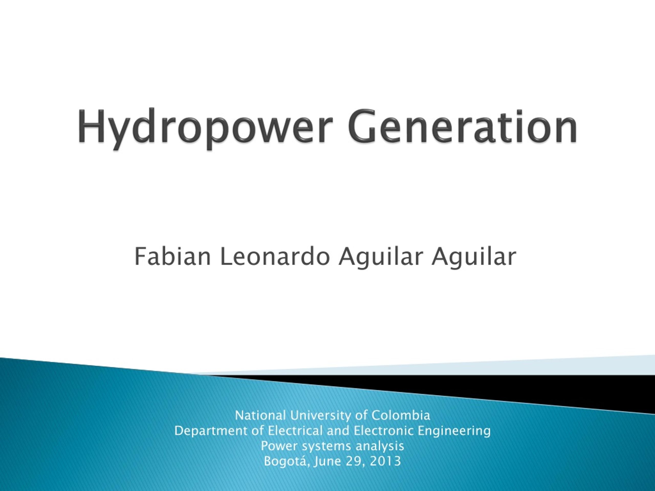 PPT - Hydropower Generation PowerPoint Presentation, free download - ID ...