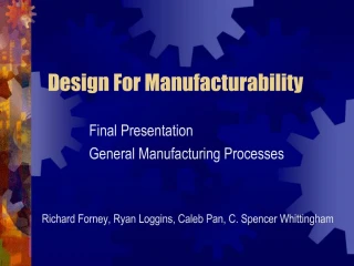 PPT - Design For Manufacturability (DFM) PowerPoint Presentation, free ...