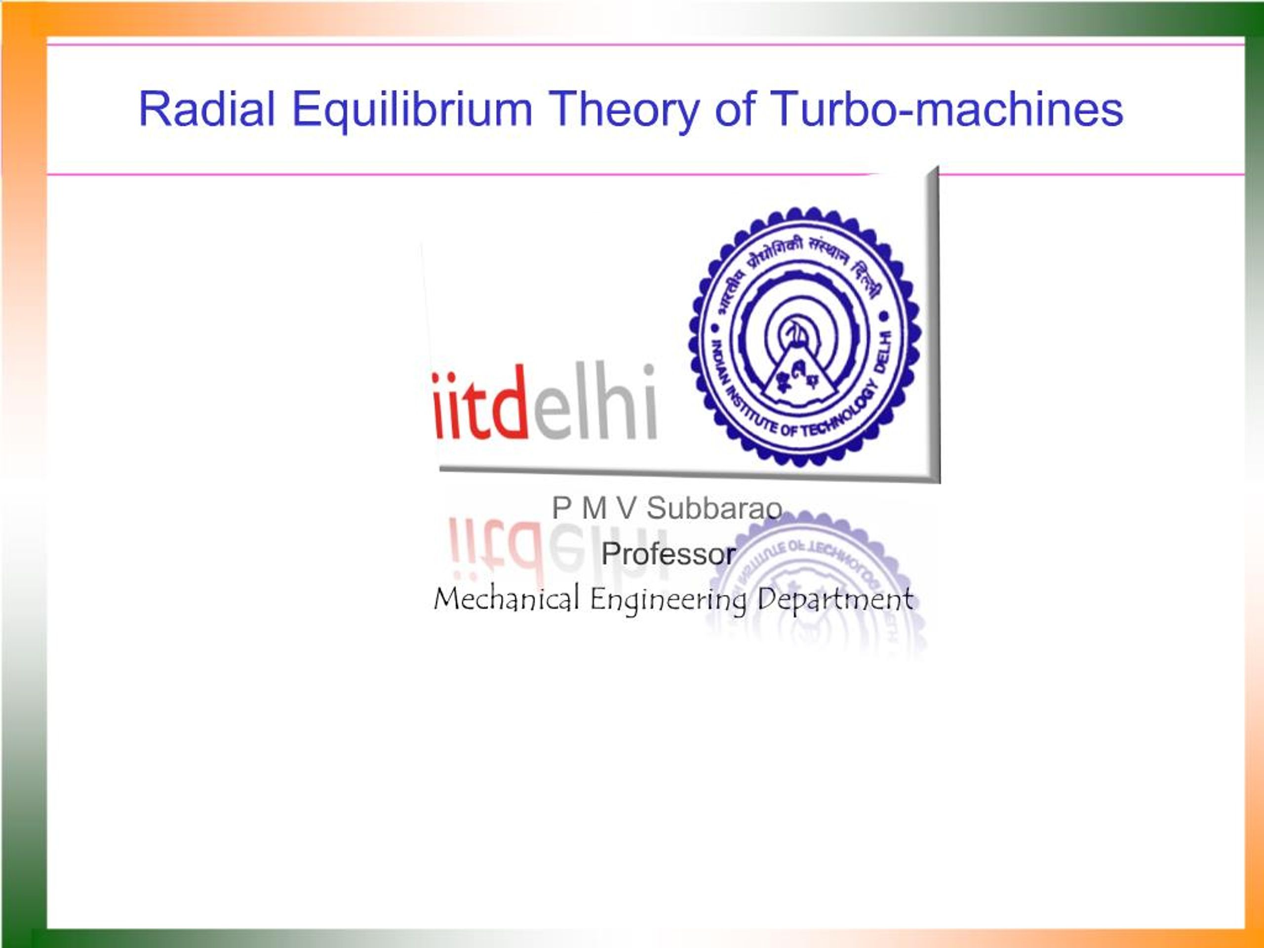 PPT - Basic Rules for Design of An Ideal Turbo-machine PowerPoint ...