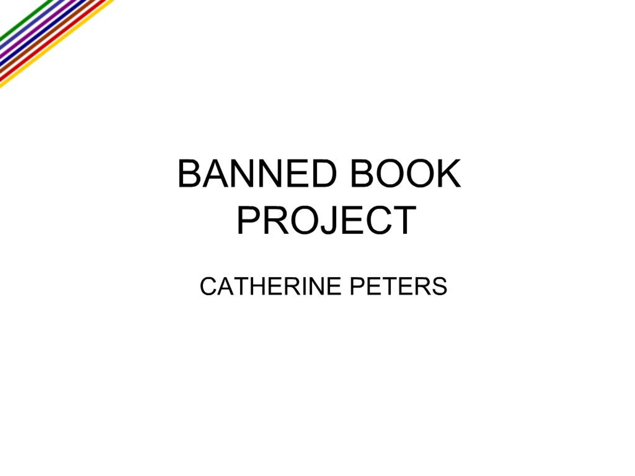 PPT - BANNED BOOK PROJECT PowerPoint Presentation, free download - ID ...