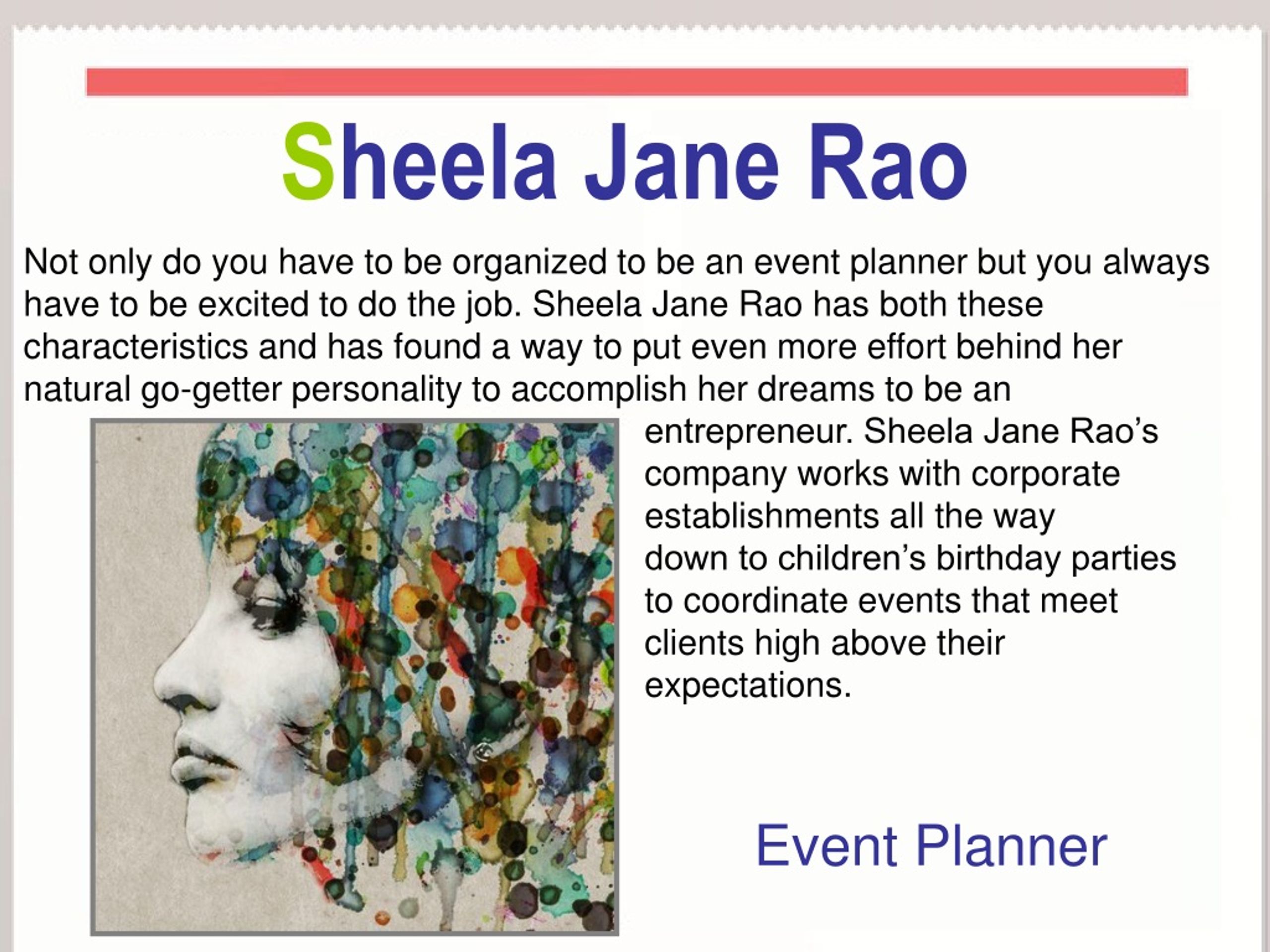 PPT - Sheela Jane Rao PowerPoint Presentation, free download - ID:1319082