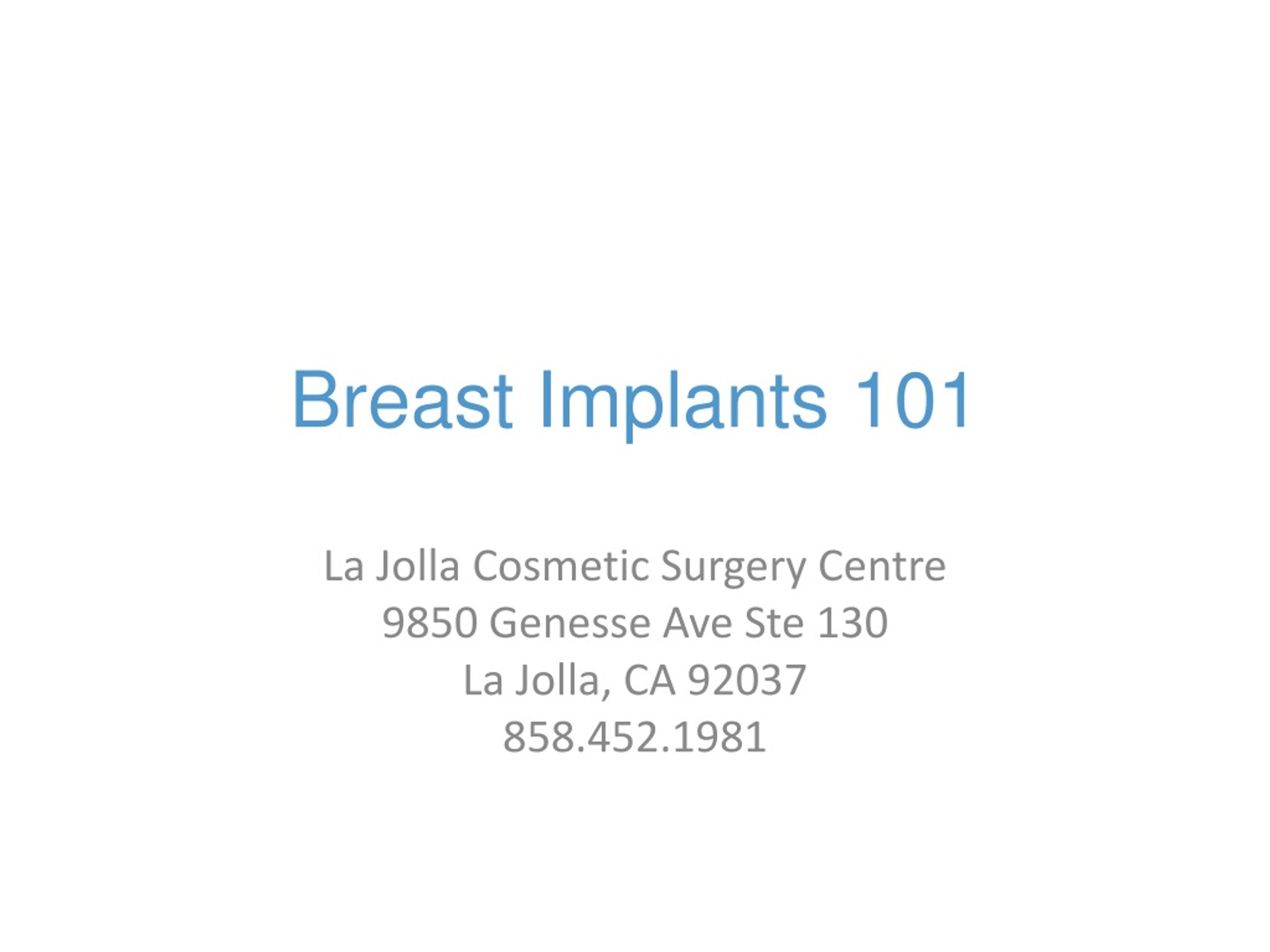 PPT - Breast Implants 101 PowerPoint Presentation, free download - ID:1329716