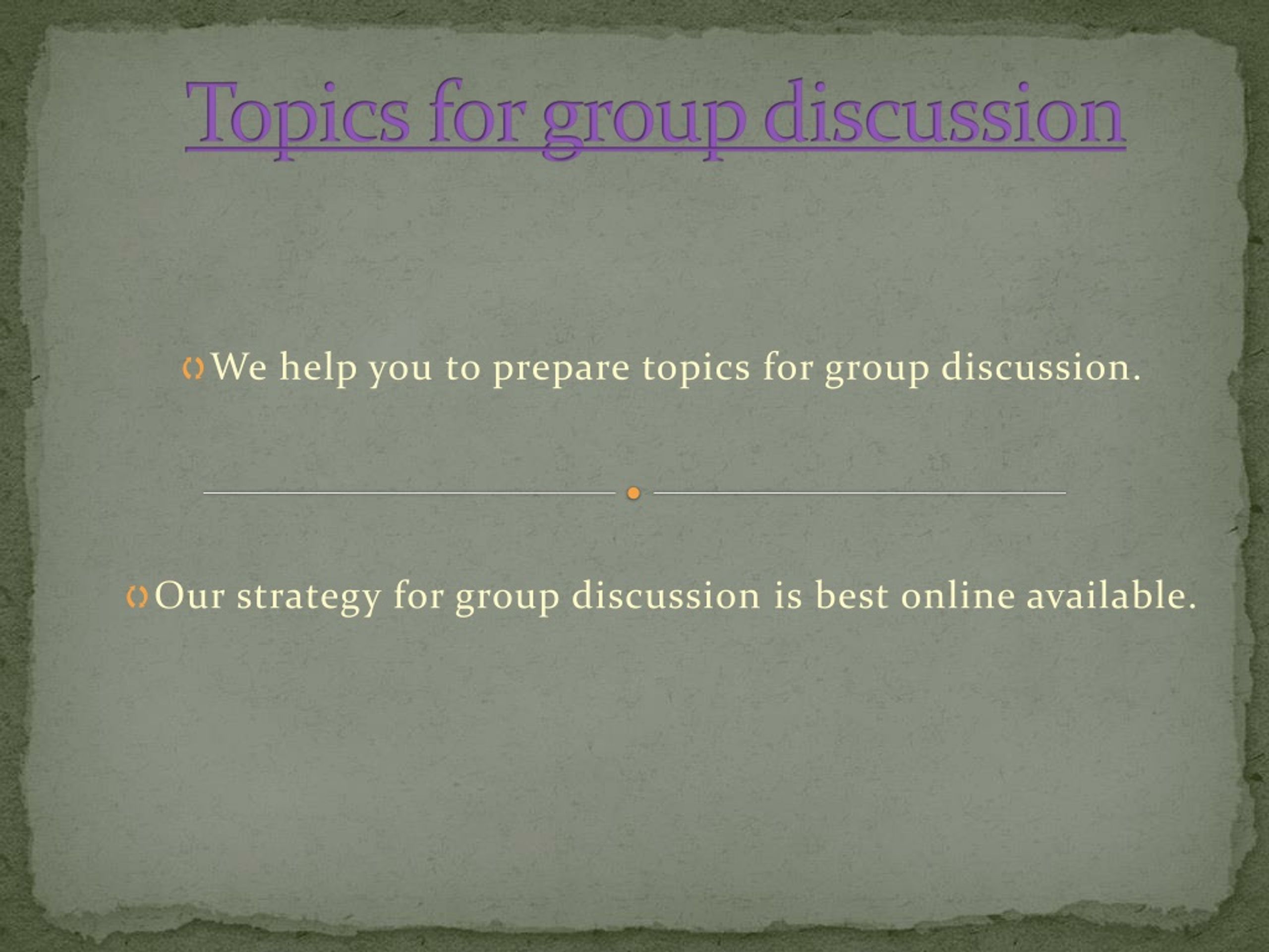 PPT - Topics for group discussion PowerPoint Presentation, free ...