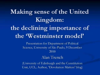 PPT - THE WESTMINSTER MODEL OF DEMOCRACY PowerPoint Presentation, free ...