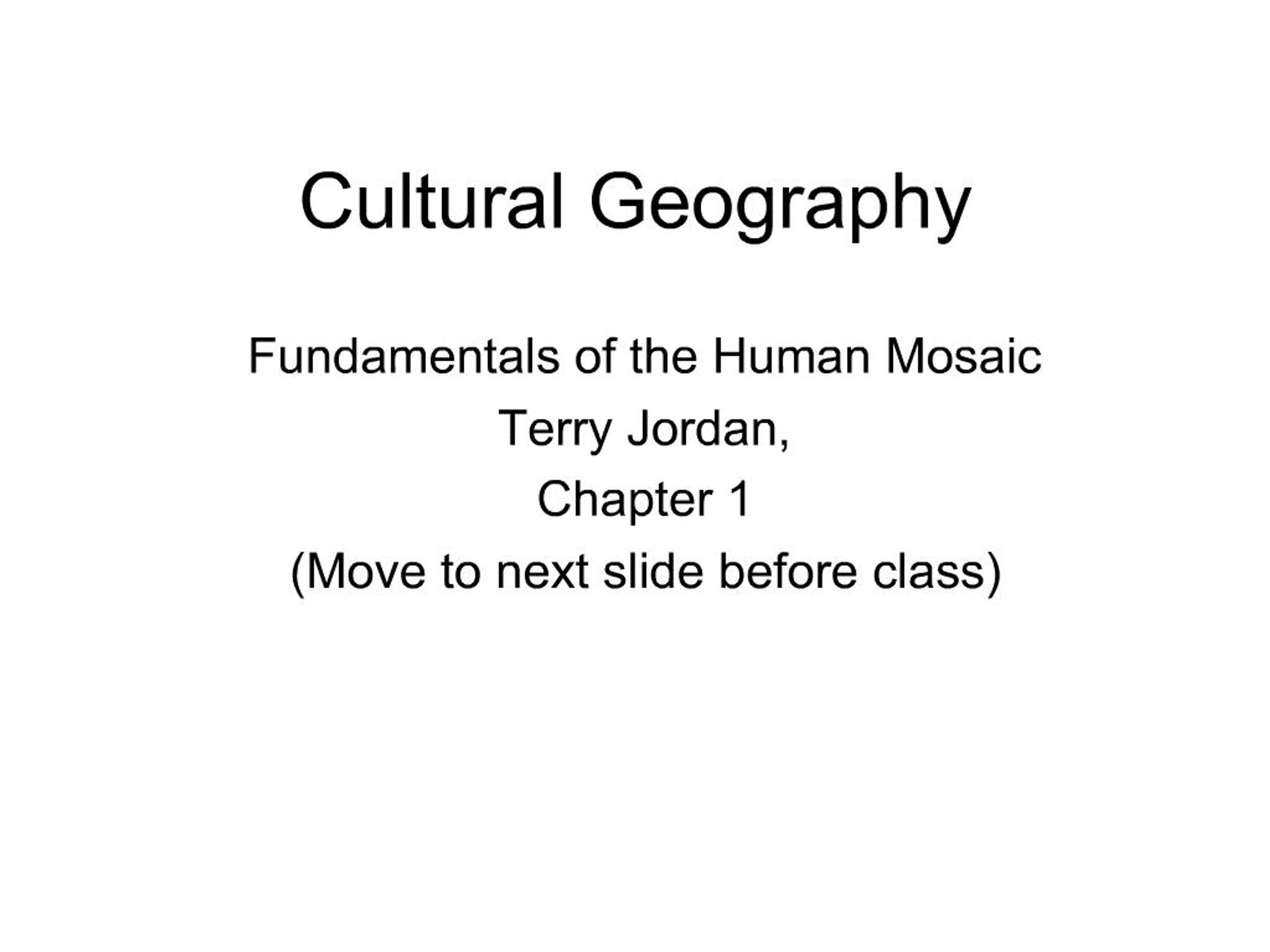 PPT - Cultural Geography PowerPoint Presentation, free download - ID ...