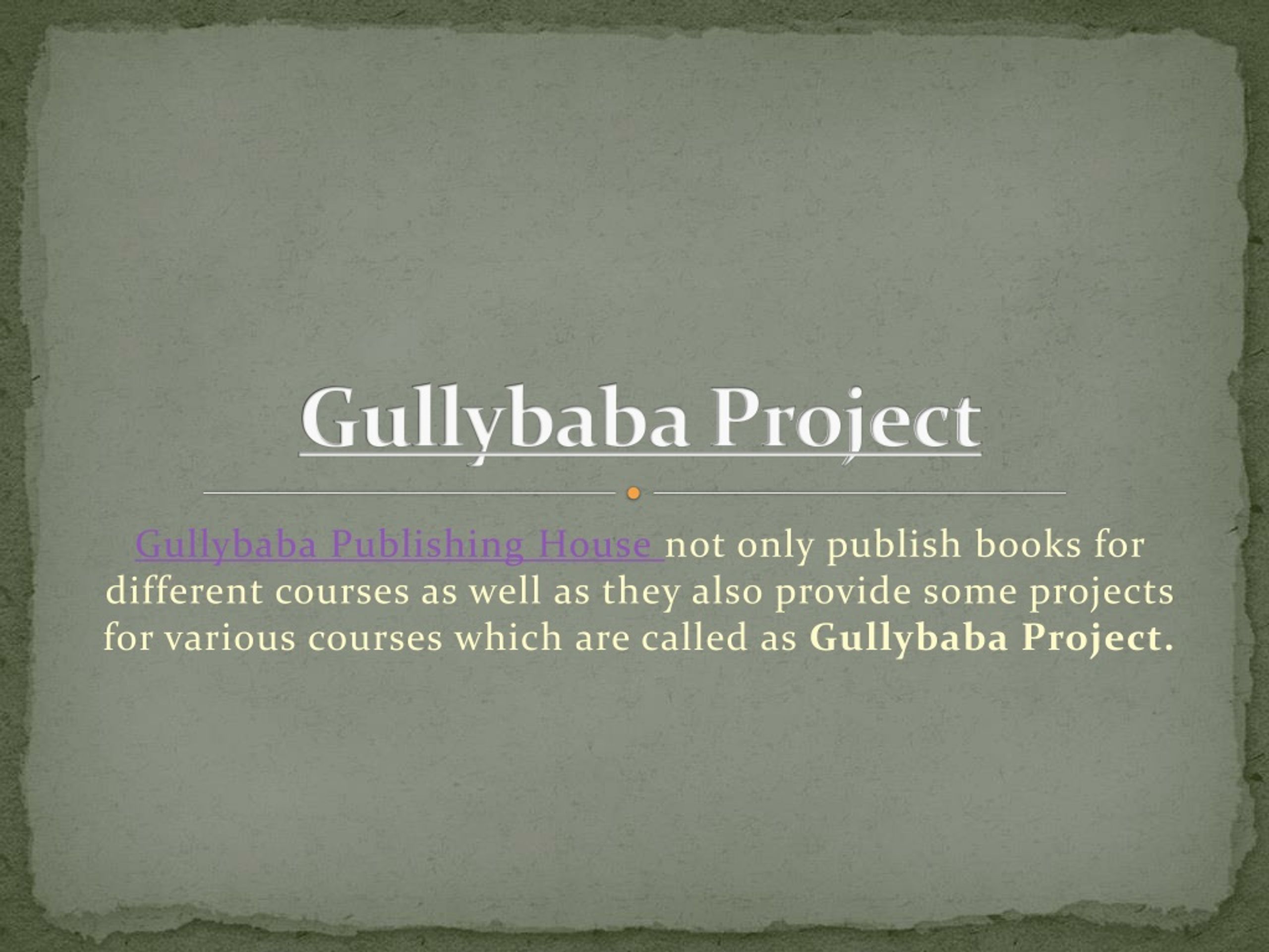 PPT - Gullybaba Project Report PowerPoint Presentation, free download - ID:1376204