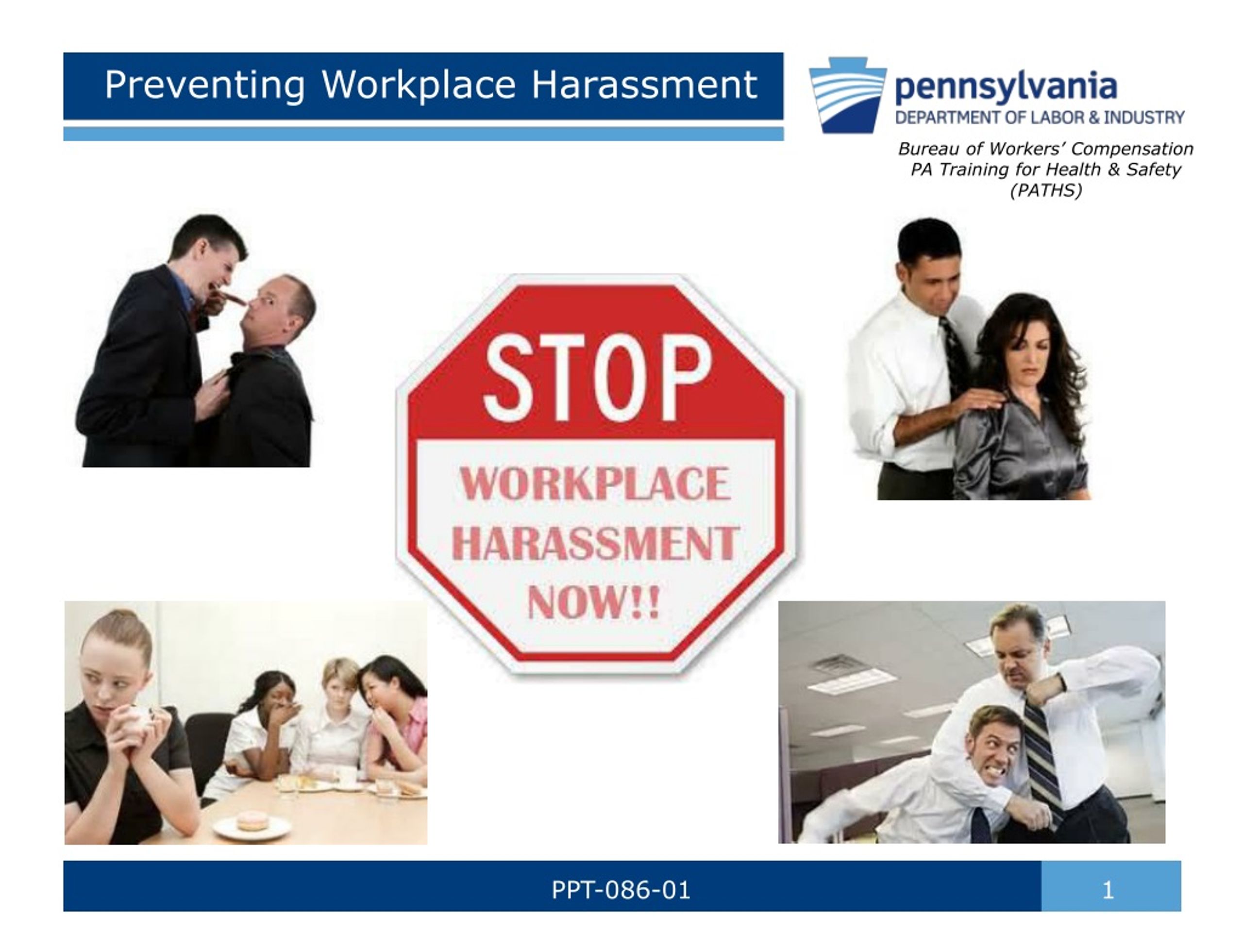 PPT - Preventing Workplace Harassment PowerPoint Presentation, free ...