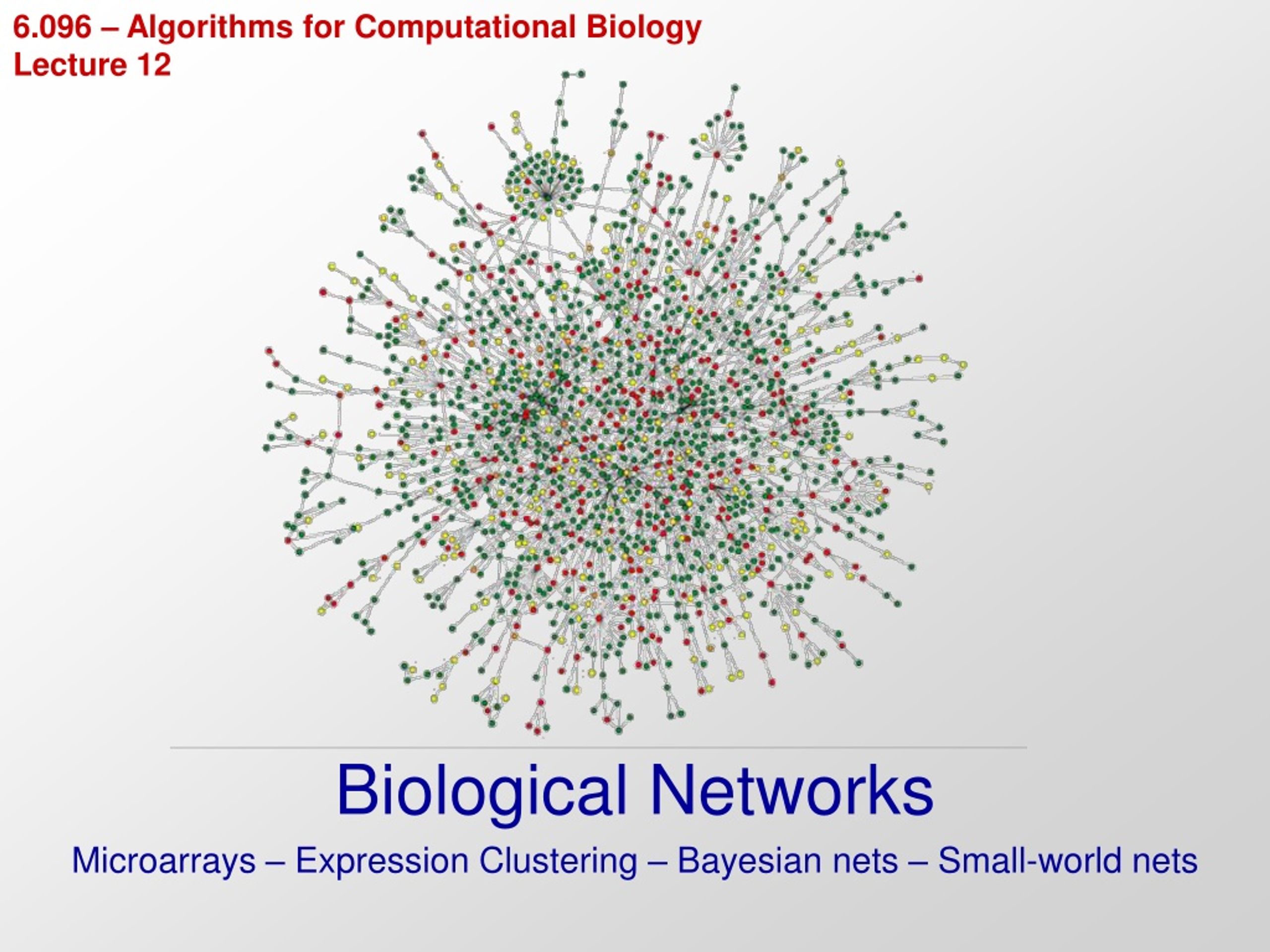 PPT - 6.096 – Algorithms for Computational Biology Lecture 12 PowerPoint Presentation - ID:138149