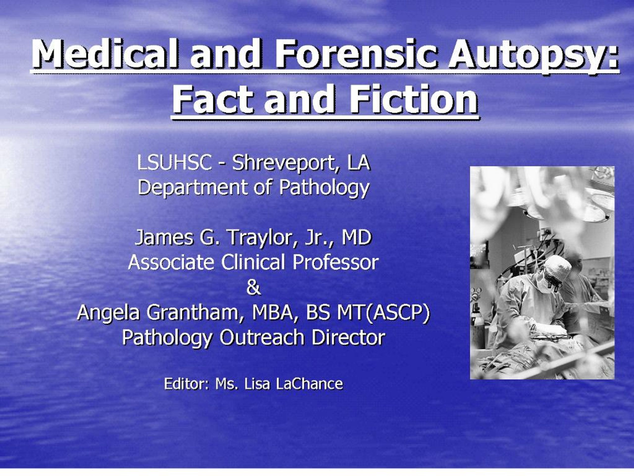 PPT - medical and forensic autopsy: fact and fiction PowerPoint ...