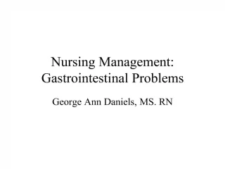PPT - Gastrointestinal Problems PowerPoint Presentation, free download ...