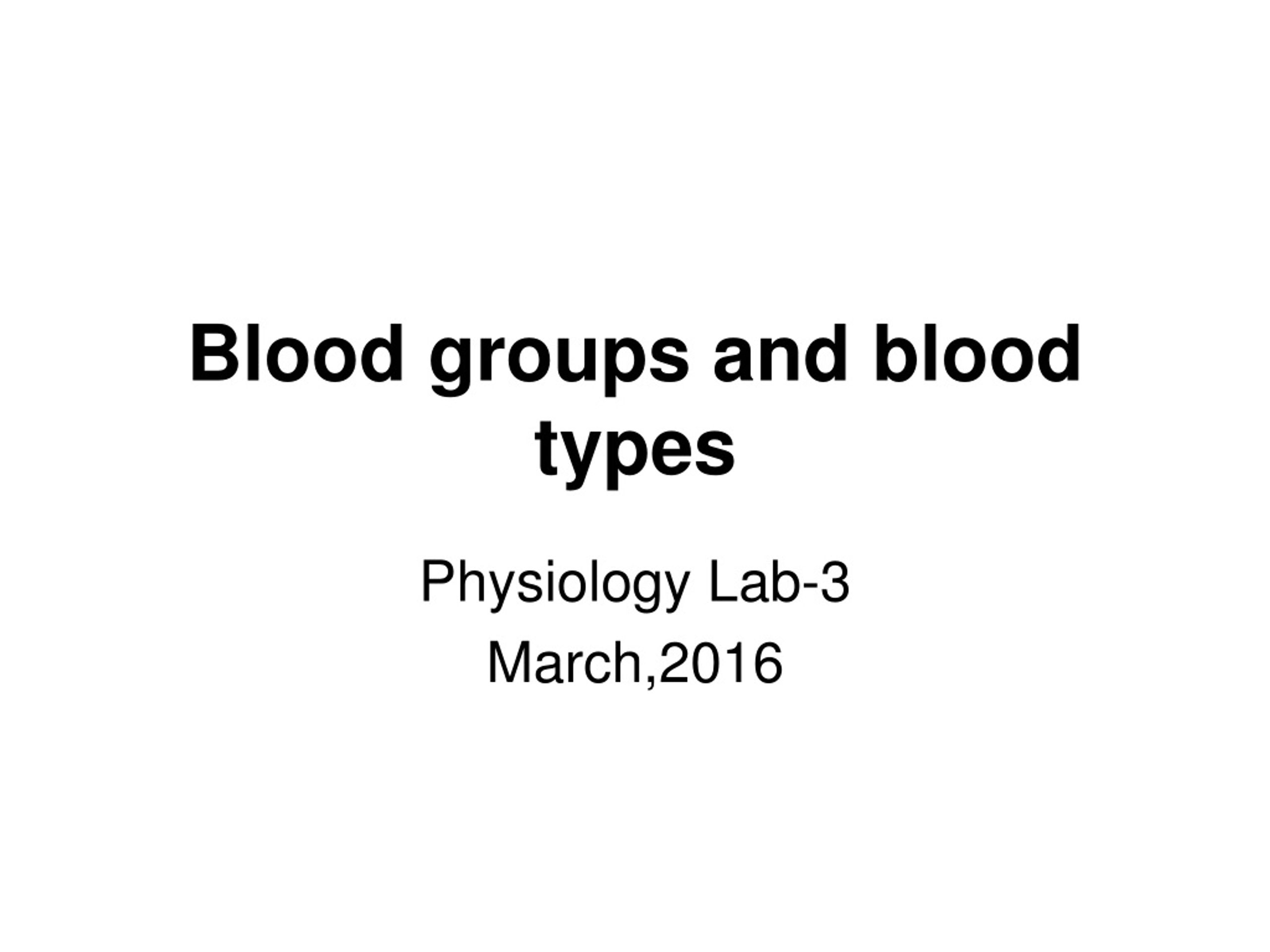 PPT - Blood groups and blood types PowerPoint Presentation, free ...