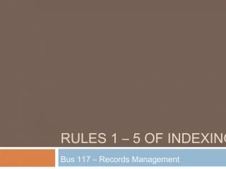 PPT - Records Filing and Indexing Rules PowerPoint Presentation, free ...