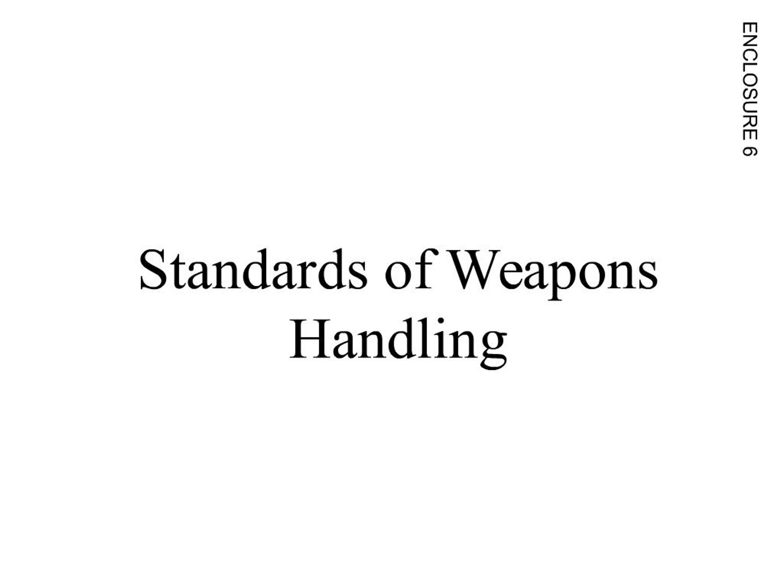 PPT - standards of weapons handling PowerPoint Presentation, free ...