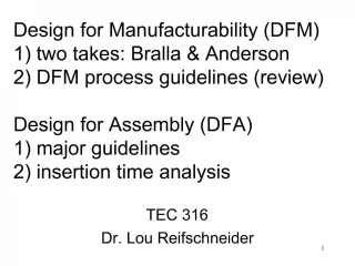 PPT - Design For Manufacturability (DFM) PowerPoint Presentation, free ...