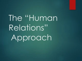 PPT - HUMAN RELATIONS: A Background PowerPoint Presentation, free ...
