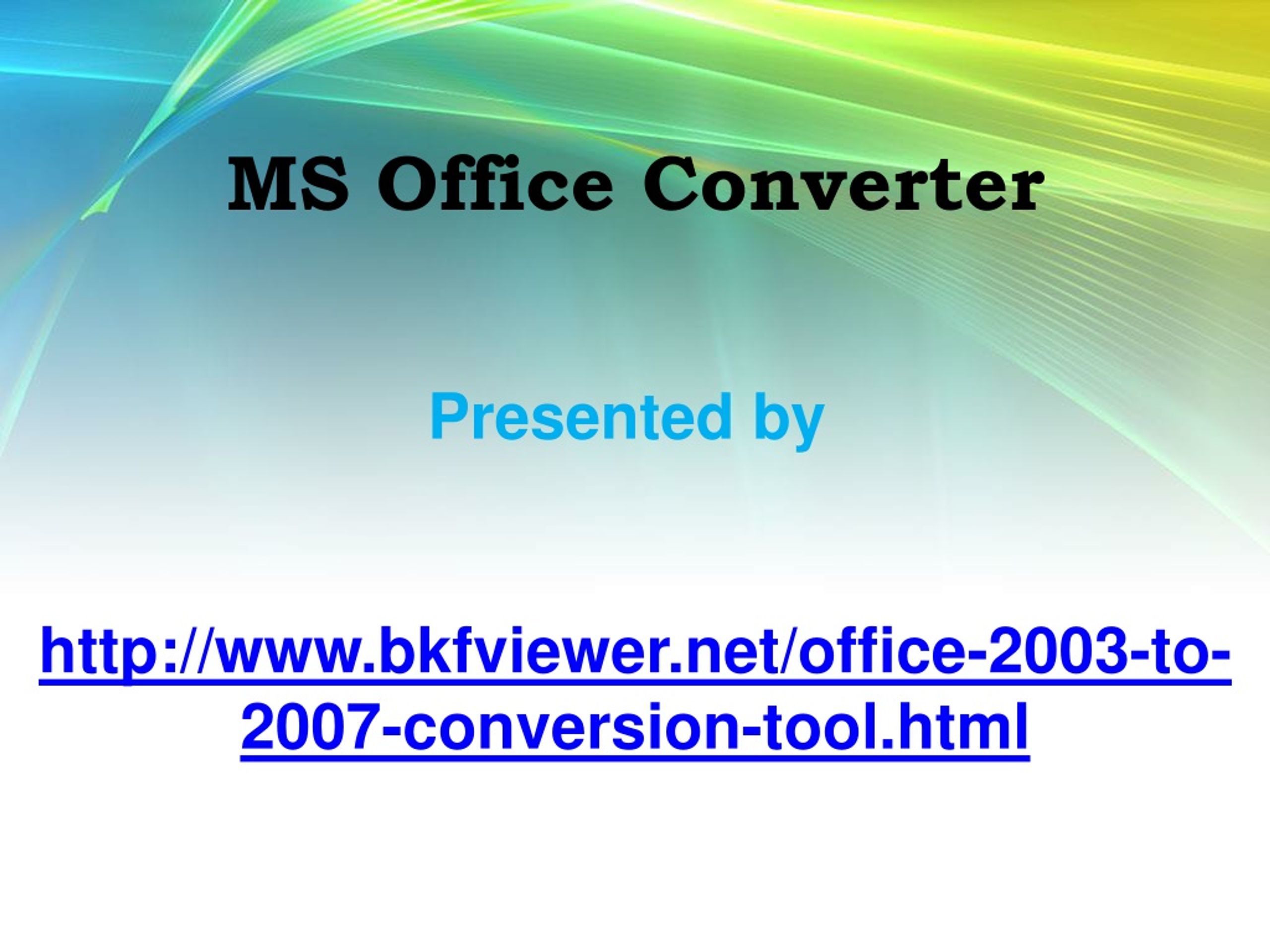 PPT - MS Office Converter PowerPoint Presentation, free download - ID ...