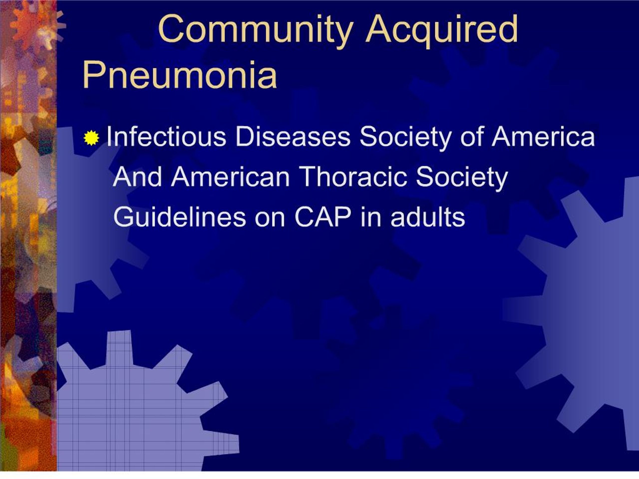 PPT - community acquired pneumonia PowerPoint Presentation, free ...