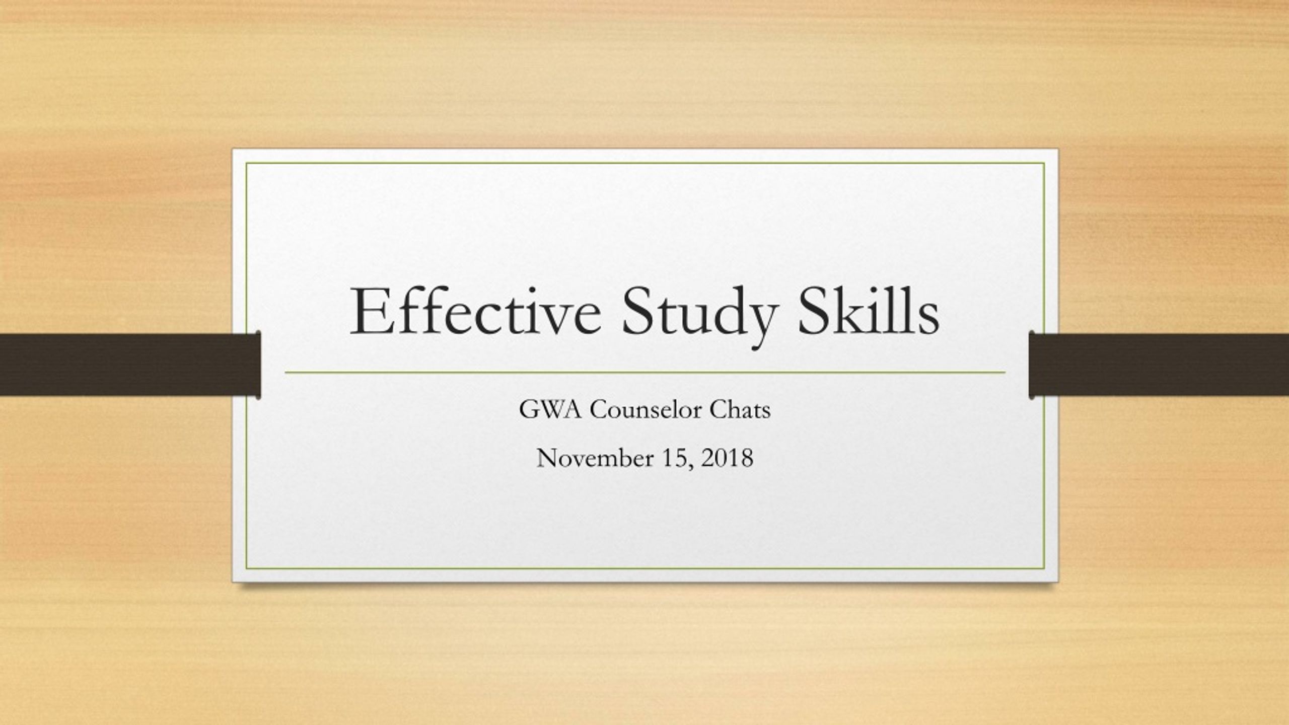 PPT - Effective Study Skills PowerPoint Presentation, free download ...