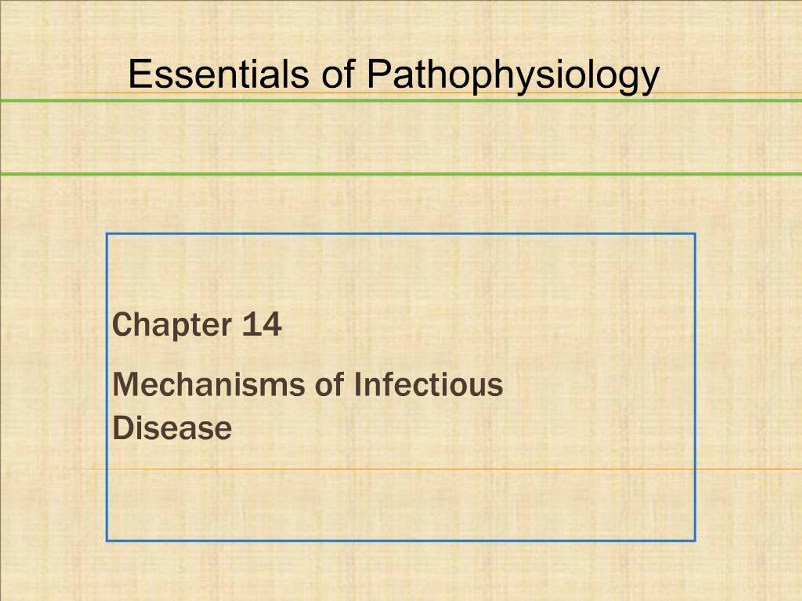 PPT - Chapter 14 Mechanisms of Infectious Disease PowerPoint ...