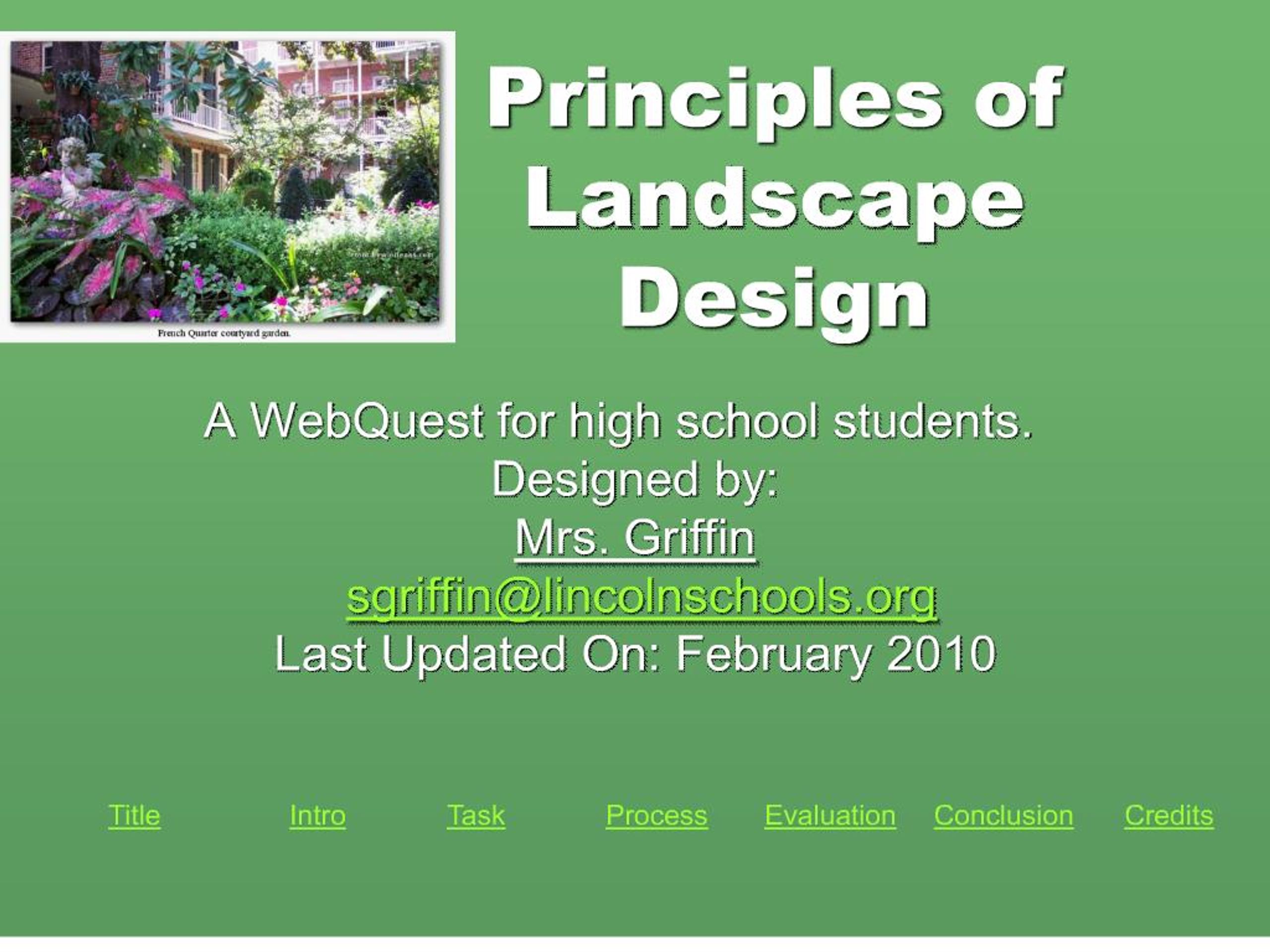 PPT - principles of landscape design PowerPoint Presentation, free ...