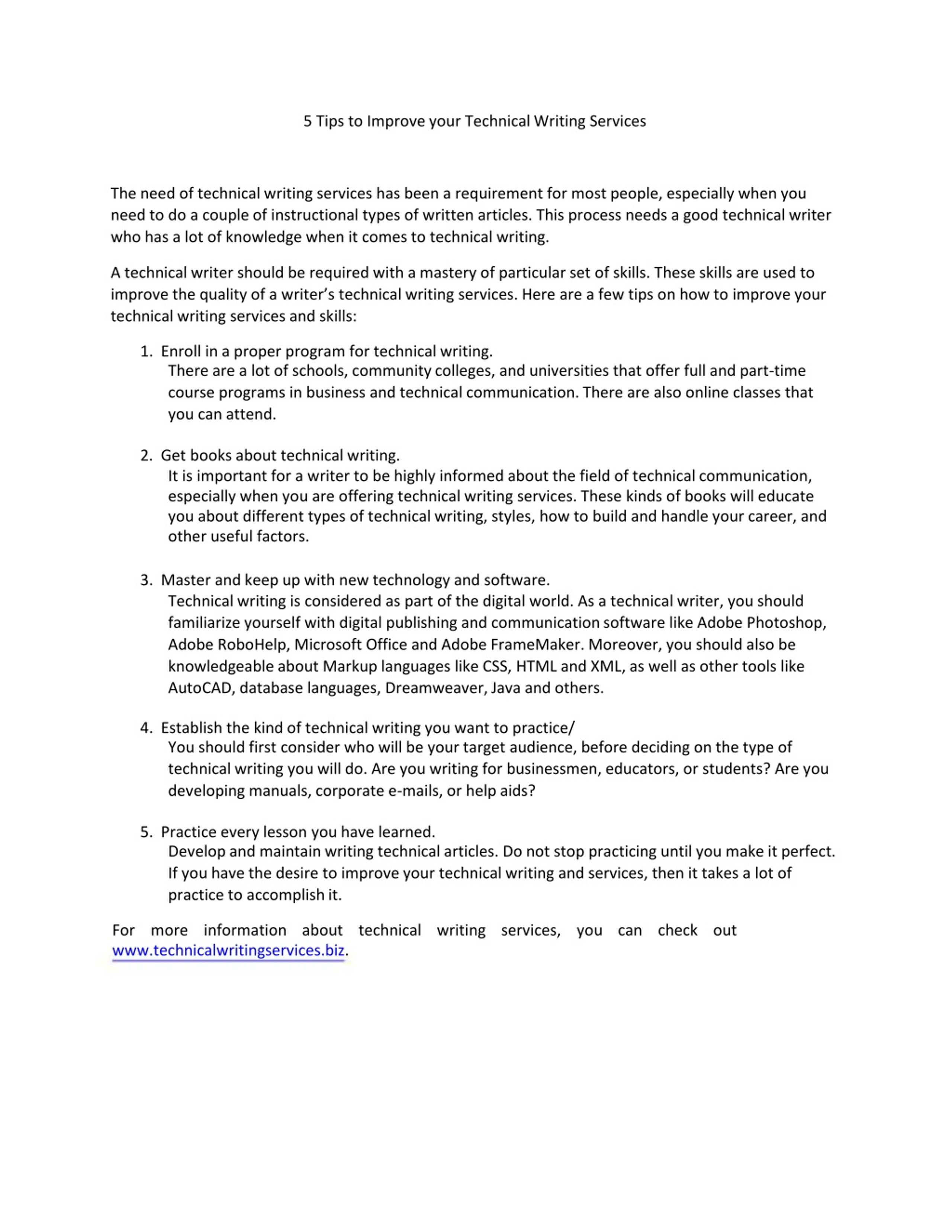 PPT - 5 Tips to Improve your Technical Writing Services PowerPoint ...