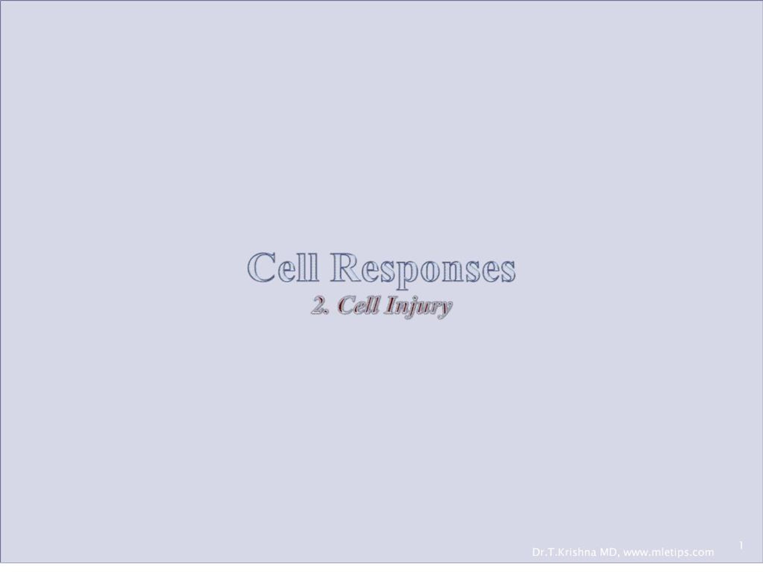 PPT - cell responses 2. cell injury PowerPoint Presentation, free ...
