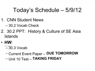 PPT - Schedule for Today PowerPoint Presentation, free download - ID:641116