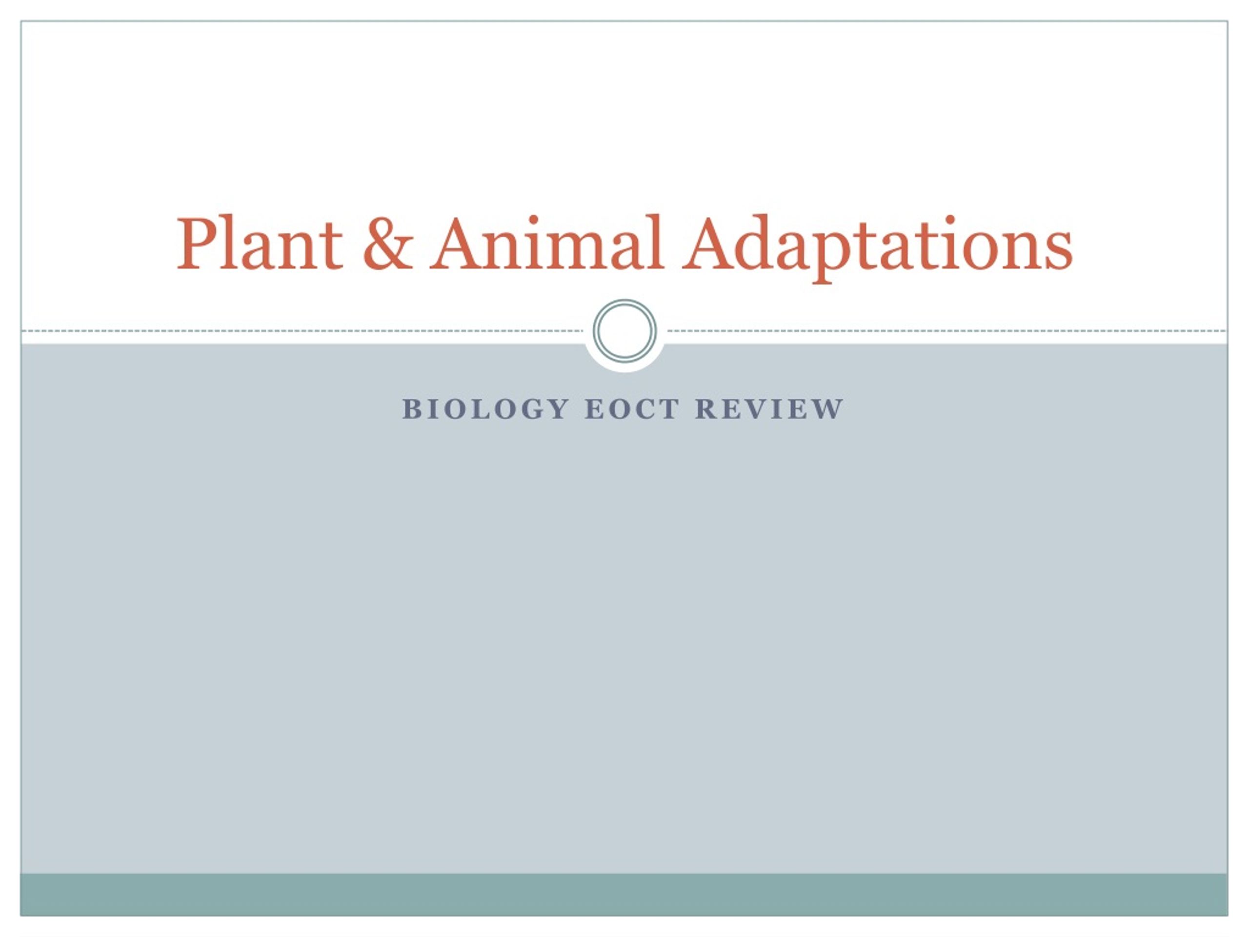 PPT - Plant & Animal Adaptations PowerPoint Presentation, free download ...