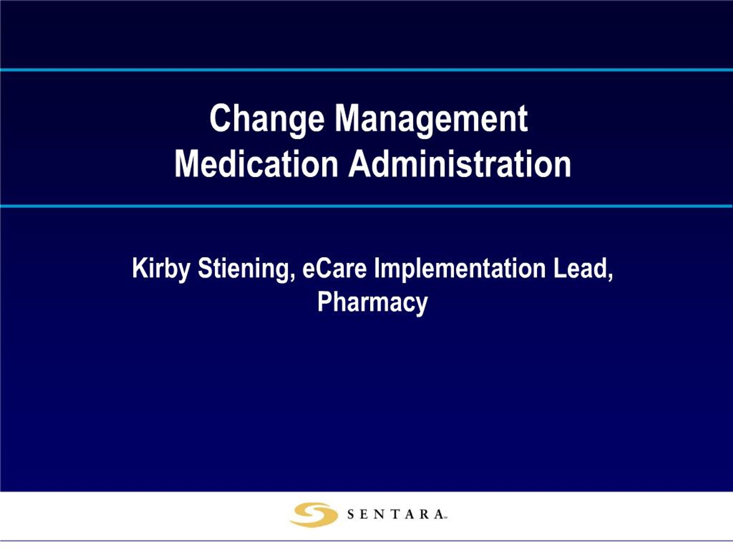 PPT - change management medication administration PowerPoint ...