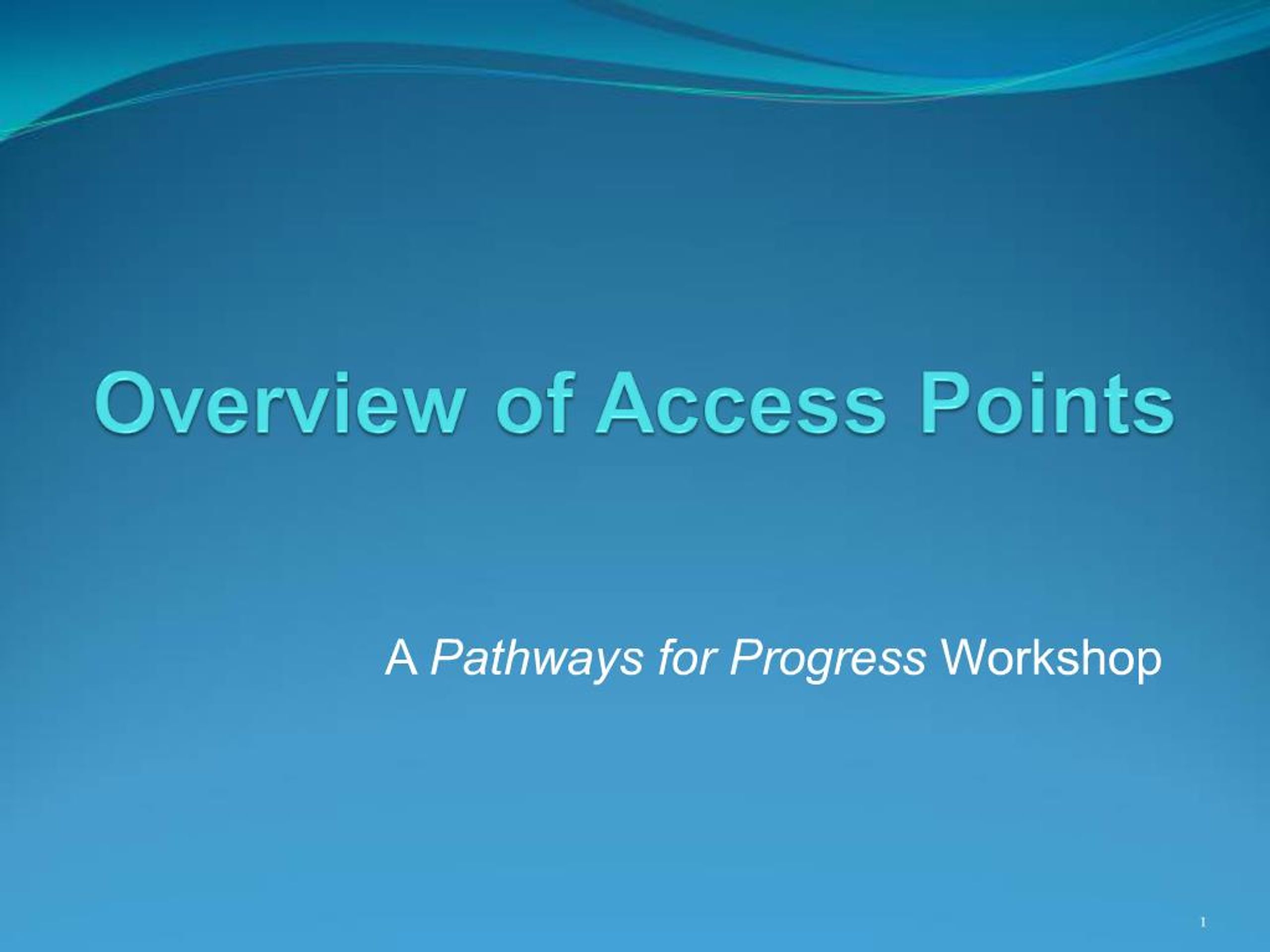 PPT - Overview of Access Points PowerPoint Presentation, free download ...