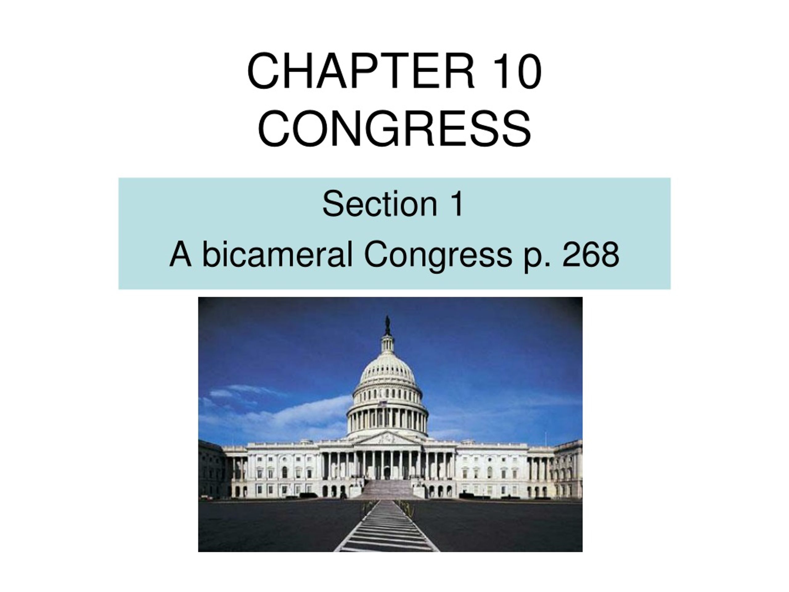 PPT - CHAPTER 10 CONGRESS PowerPoint Presentation, free download - ID ...