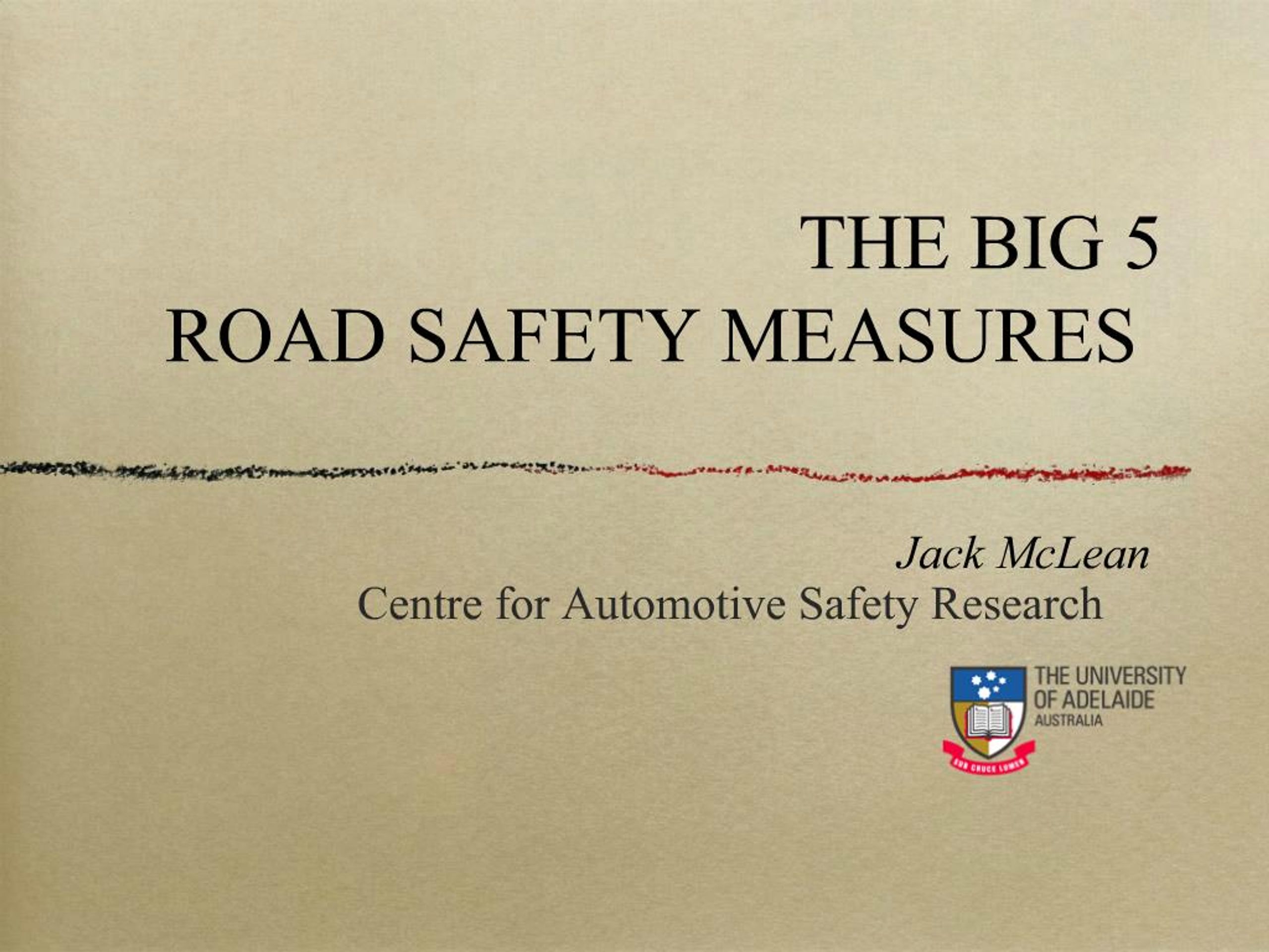 PPT - THE BIG 5 ROAD SAFETY MEASURES PowerPoint Presentation, free ...
