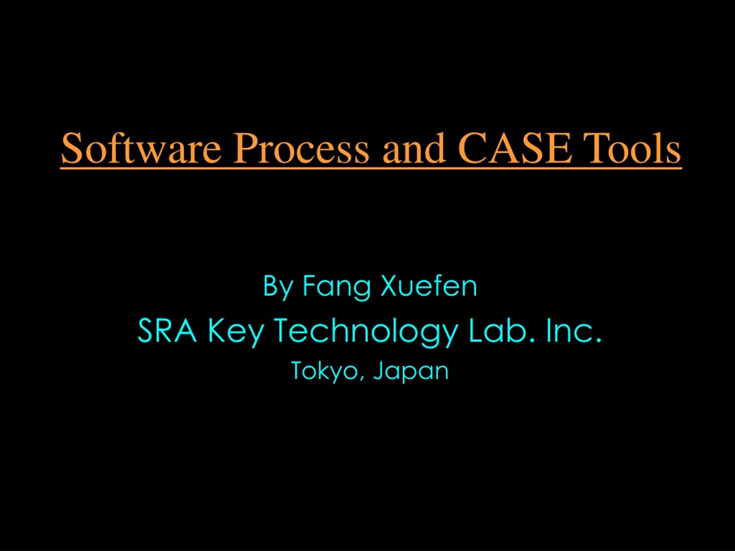 PPT - Software Process and CASE Tools PowerPoint Presentation, free ...