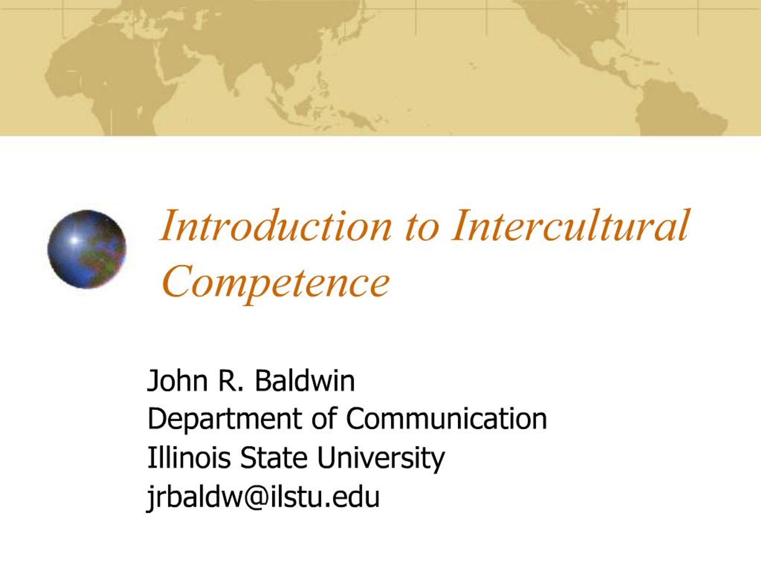 PPT - Introduction to Intercultural Competence PowerPoint Presentation ...