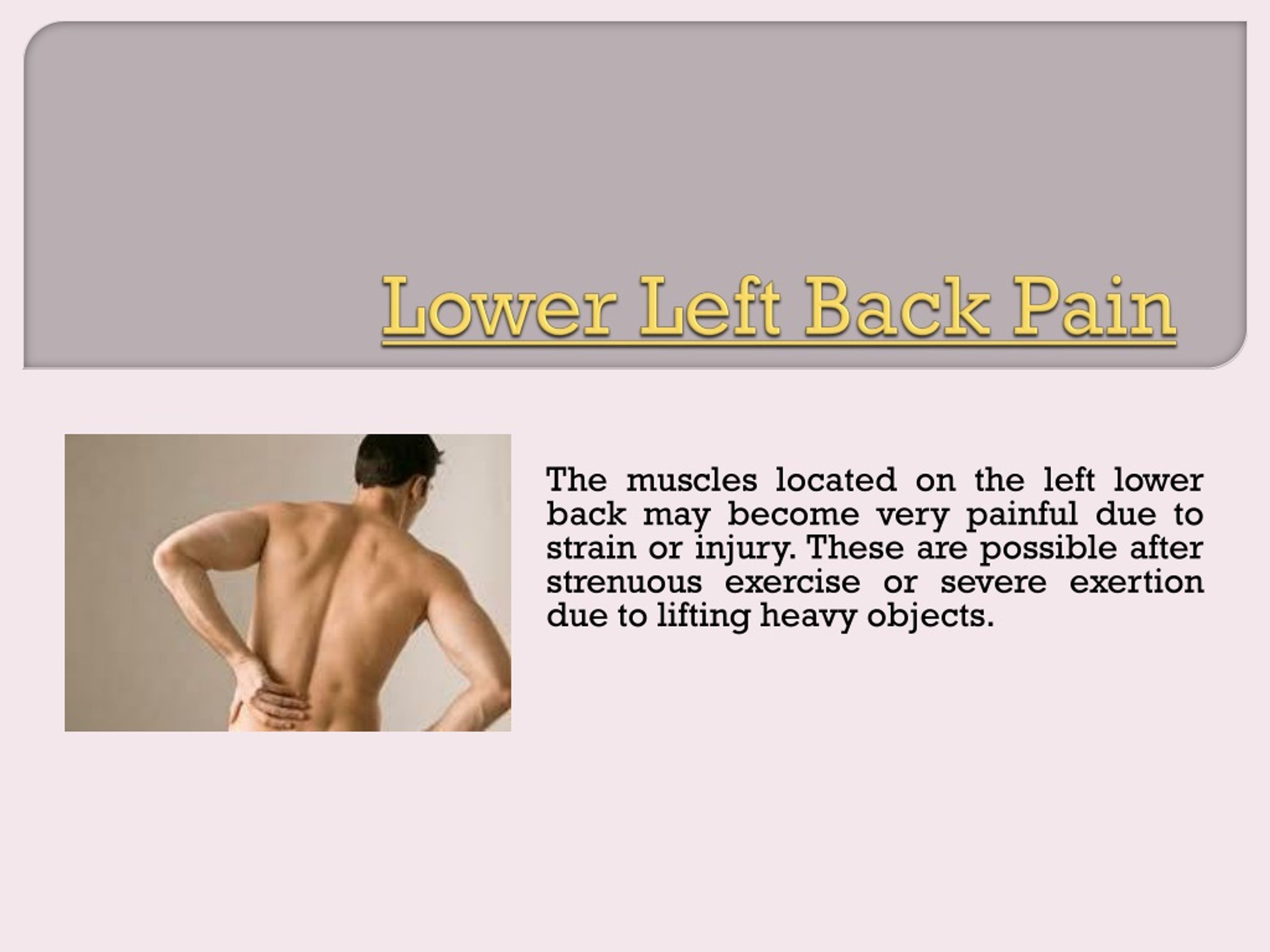 PPT - Lower Back Pain Right Side PowerPoint Presentation, free download ...