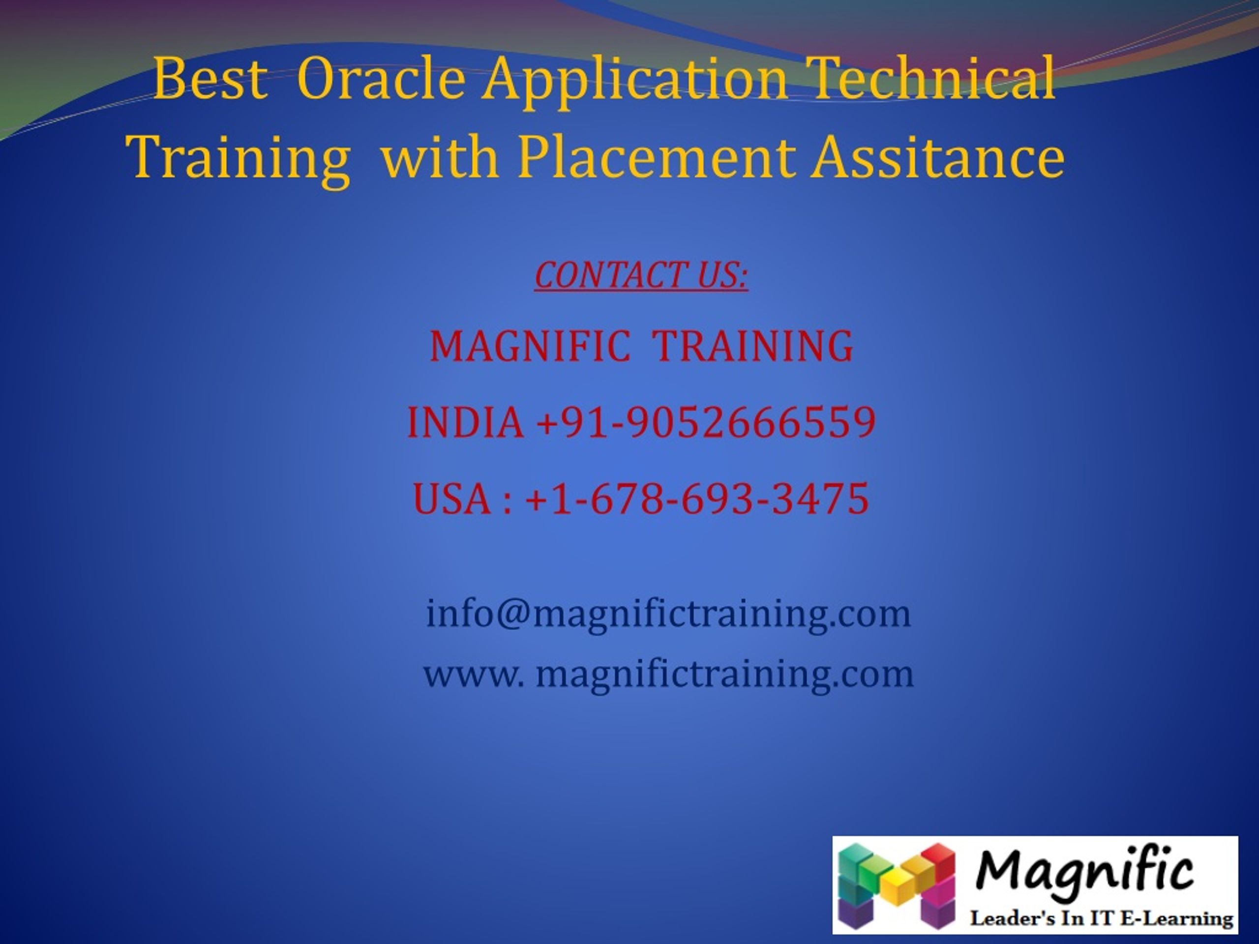 PPT - Best Oracle Application Technical Training with Placement ...