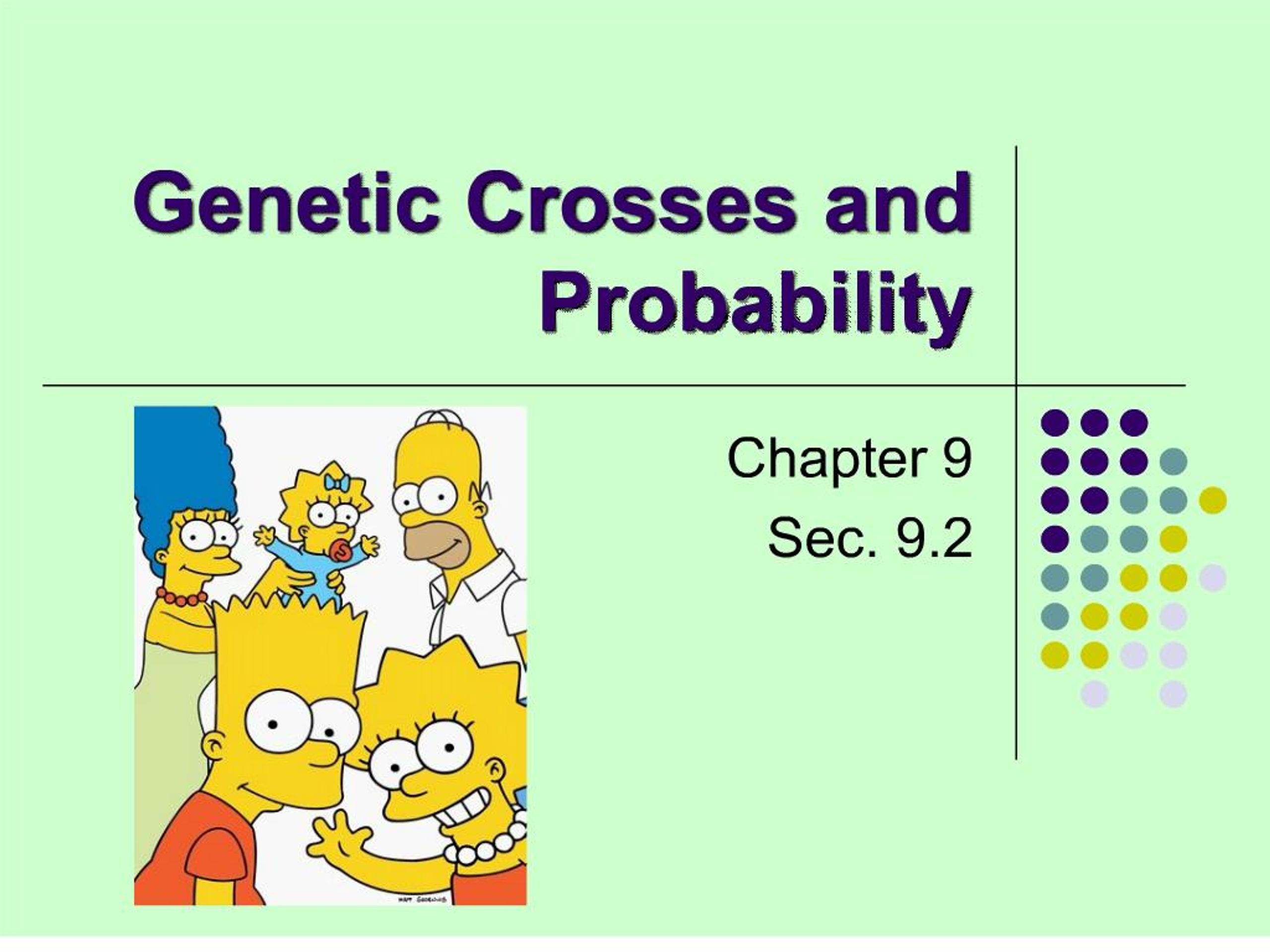 PPT - genetic crosses and probability PowerPoint Presentation, free ...