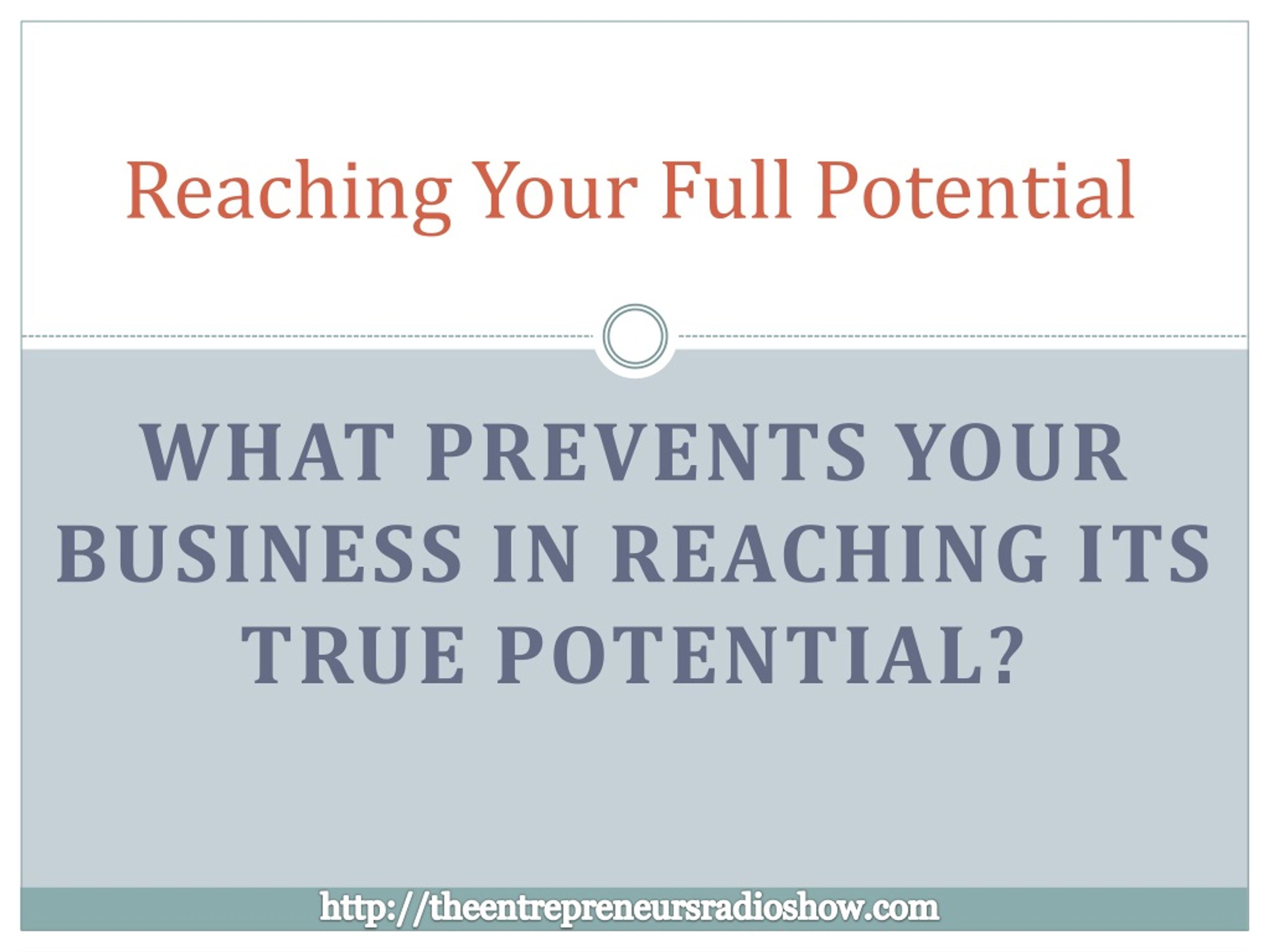PPT - Reaching your full potential PowerPoint Presentation, free ...