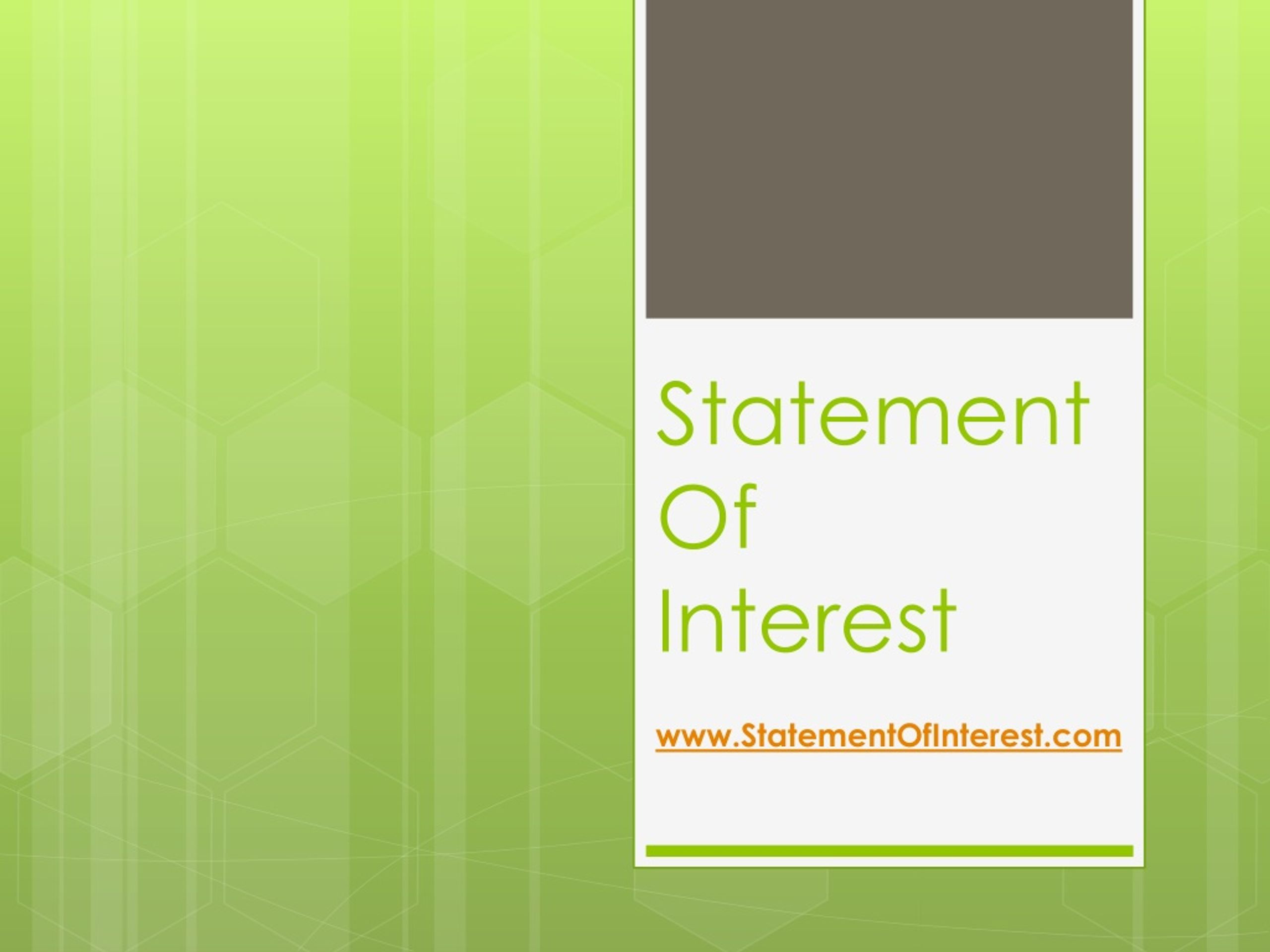 PPT - Statement Of Interest PowerPoint Presentation, free download - ID ...