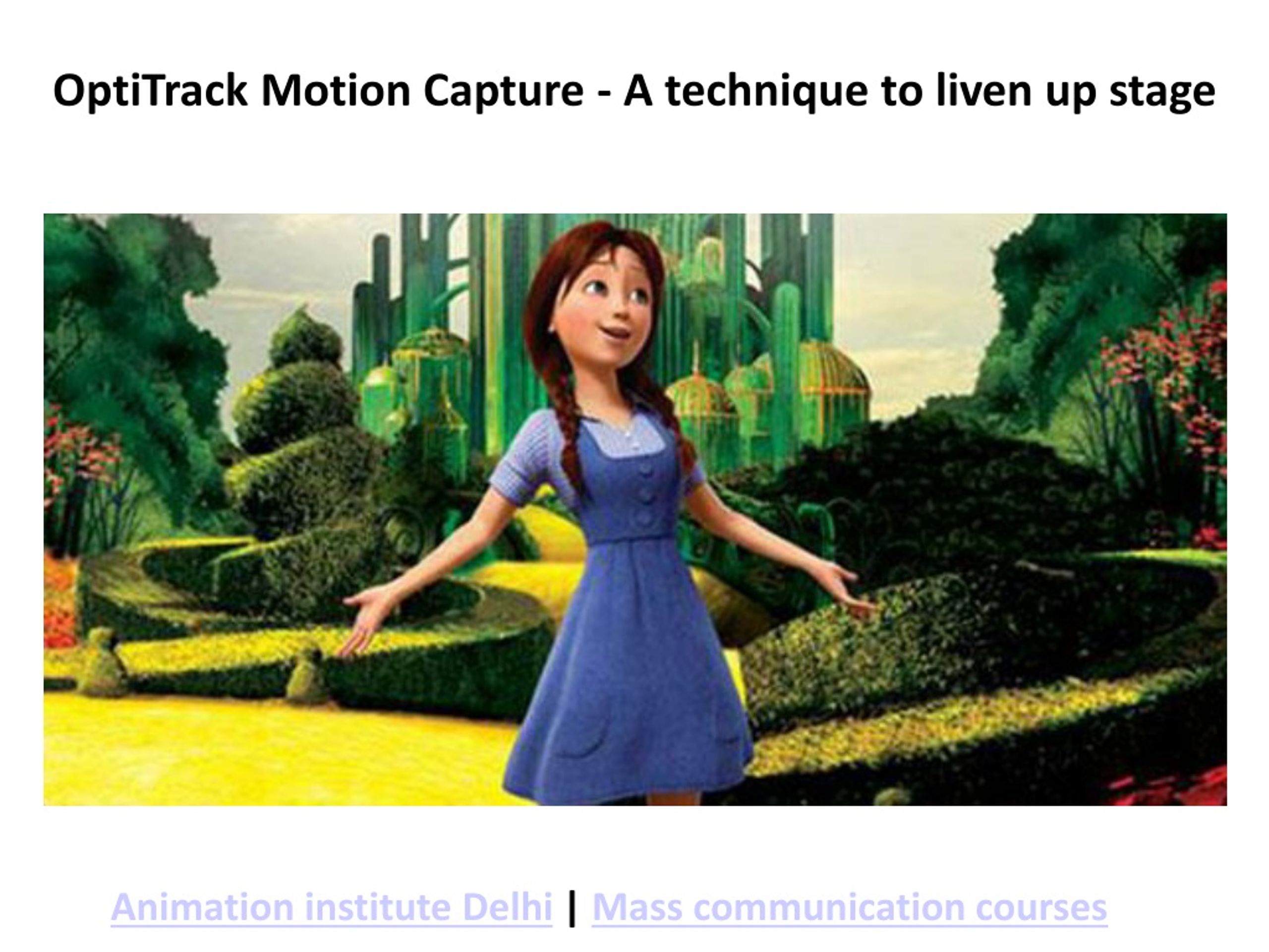 PPT - OptiTrack Motion Capture-A technique to liven up stage PowerPoint ...