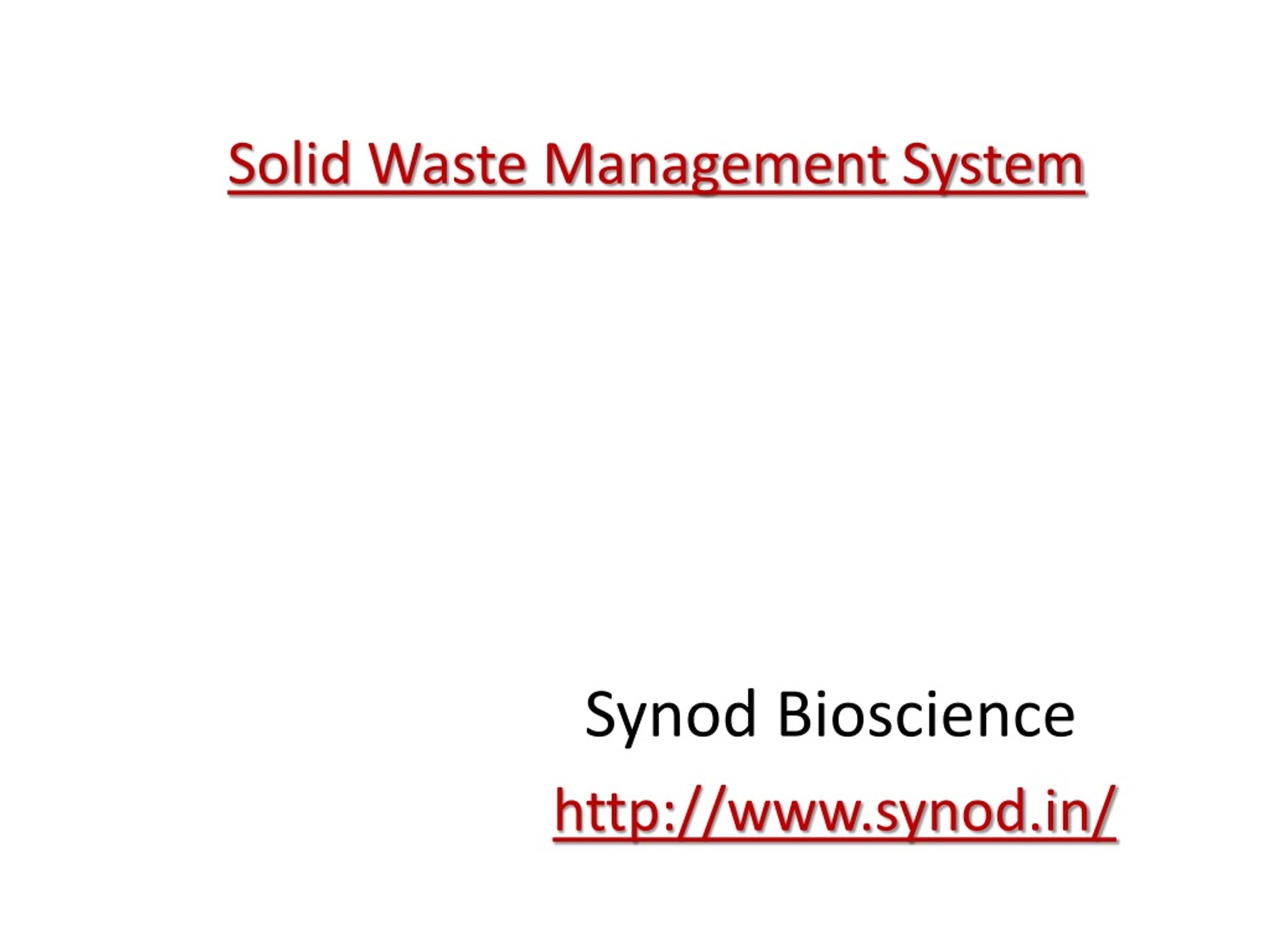 PPT - Solid Waste Management System PowerPoint Presentation, free ...