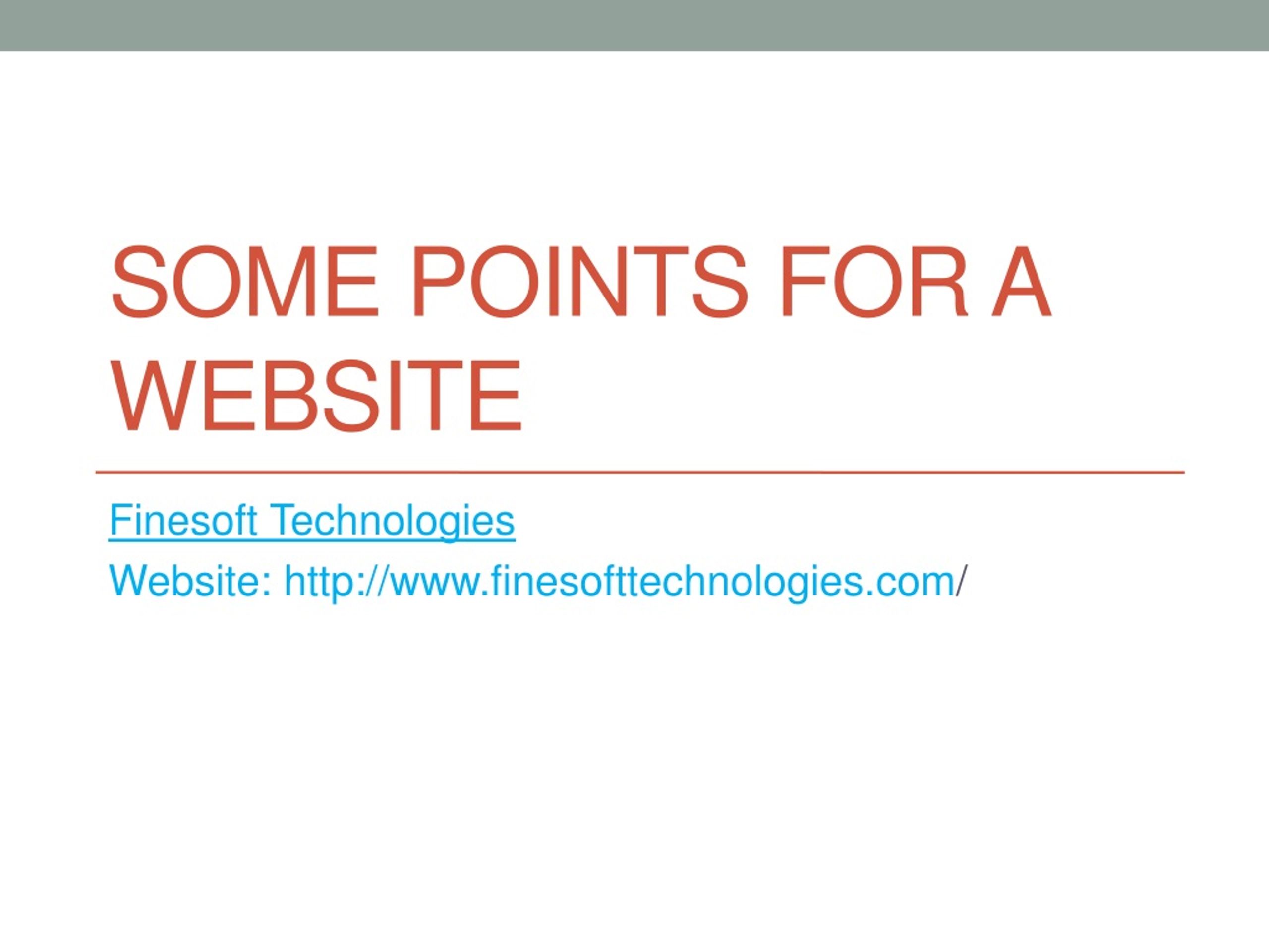 PPT - Some Points For a Website PowerPoint Presentation, free download ...