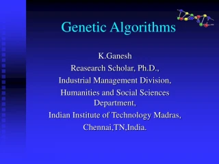 PPT - Genetic Algorithms PowerPoint Presentation, free download - ID ...
