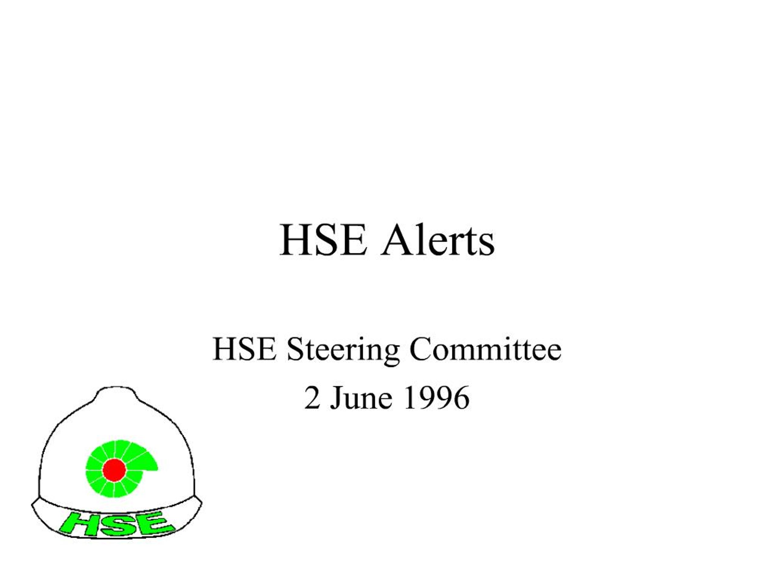 PPT - hse alerts PowerPoint Presentation, free download - ID:150753