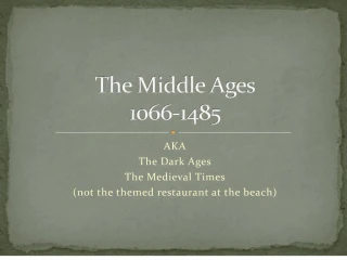 PPT - Medieval Period 1066 – 1485 AD PowerPoint Presentation, free ...