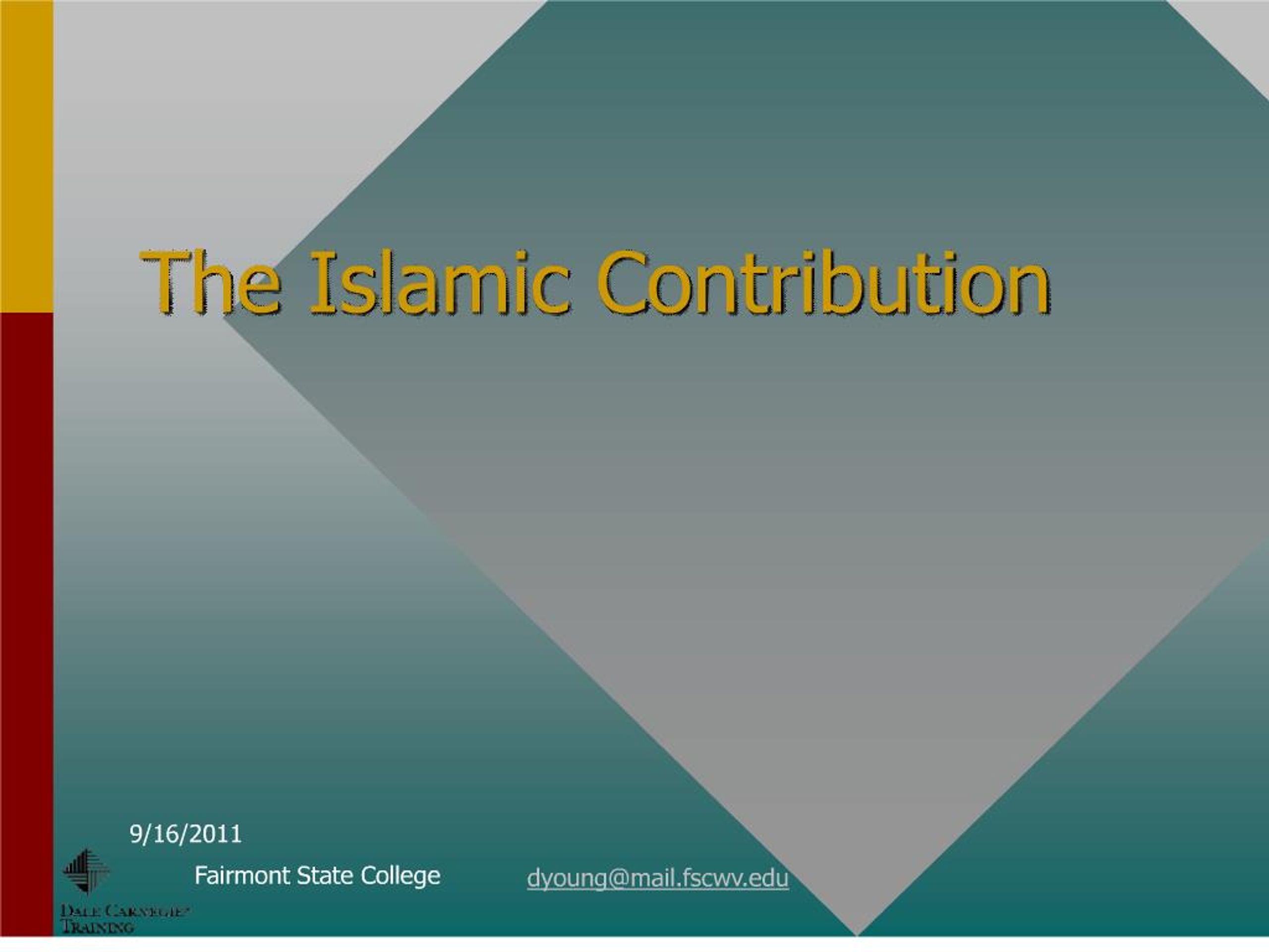 PPT - the islamic contribution PowerPoint Presentation, free download ...